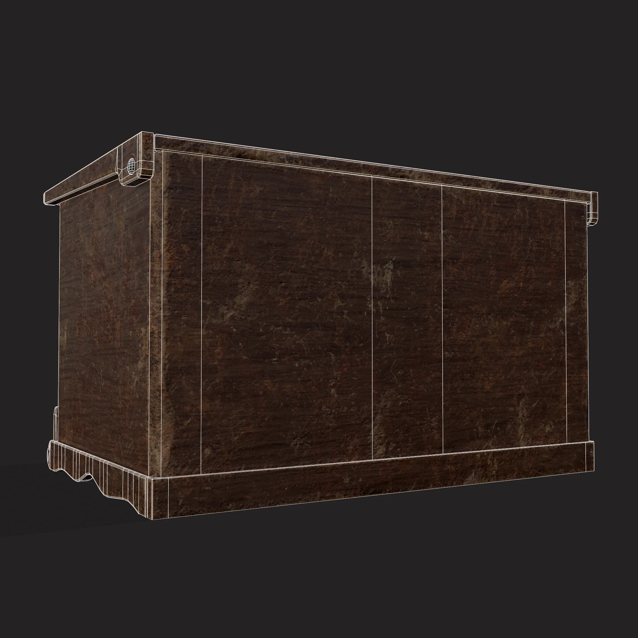 Small Rustic Medieval Wooden Chest - FlippedNormals