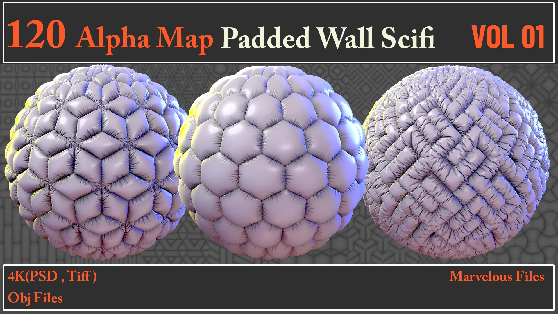 120 Alpha Maps Padded Wall SCIFI - FlippedNormals