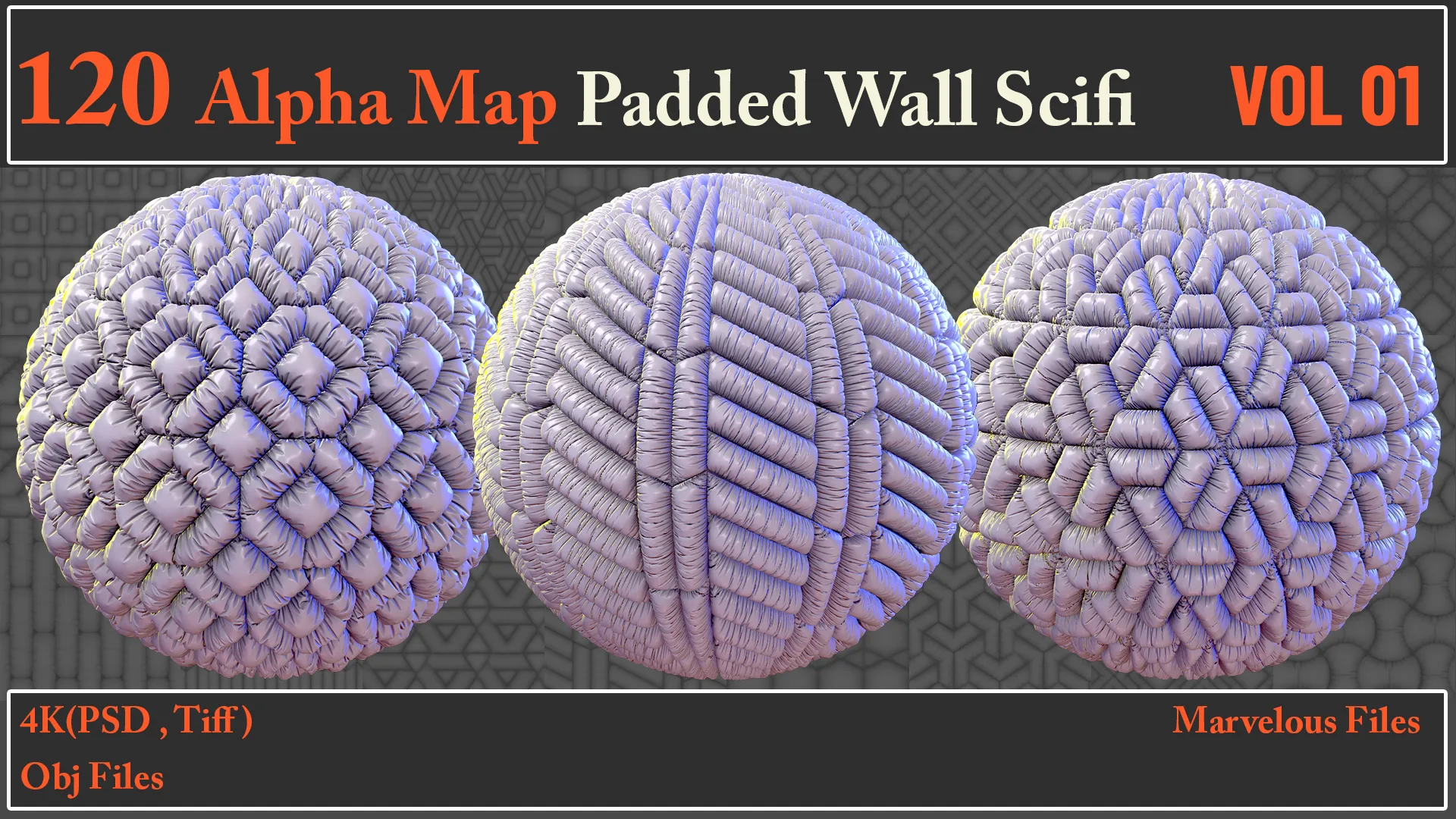 120 Alpha Maps Padded Wall SCIFI - FlippedNormals