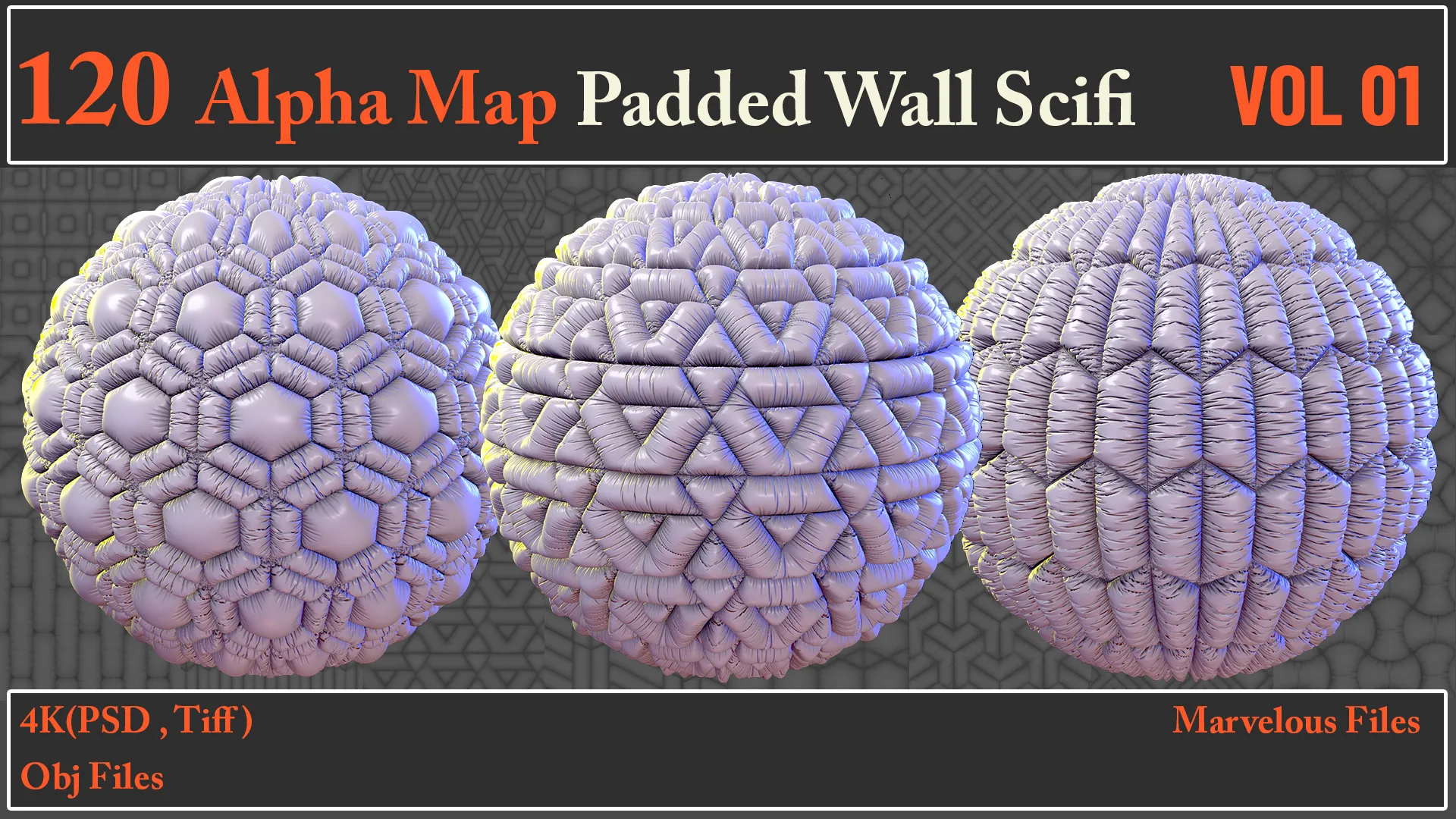 120 Alpha Maps Padded Wall SCIFI - FlippedNormals