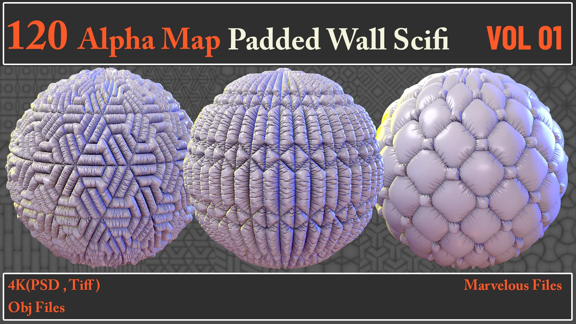 120 Alpha Maps Padded Wall SCIFI - FlippedNormals