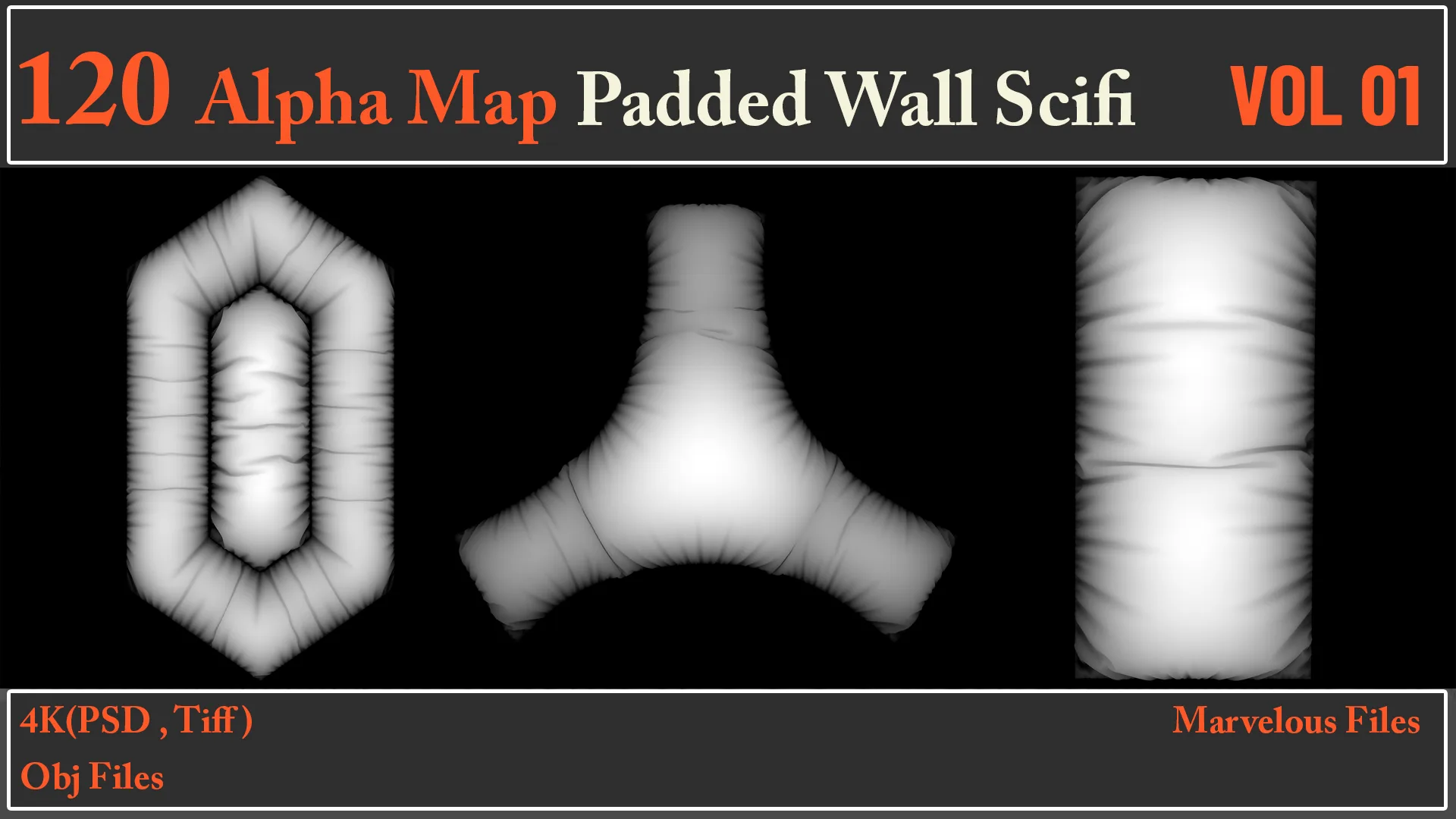 120 Alpha Maps Padded Wall SCIFI - FlippedNormals