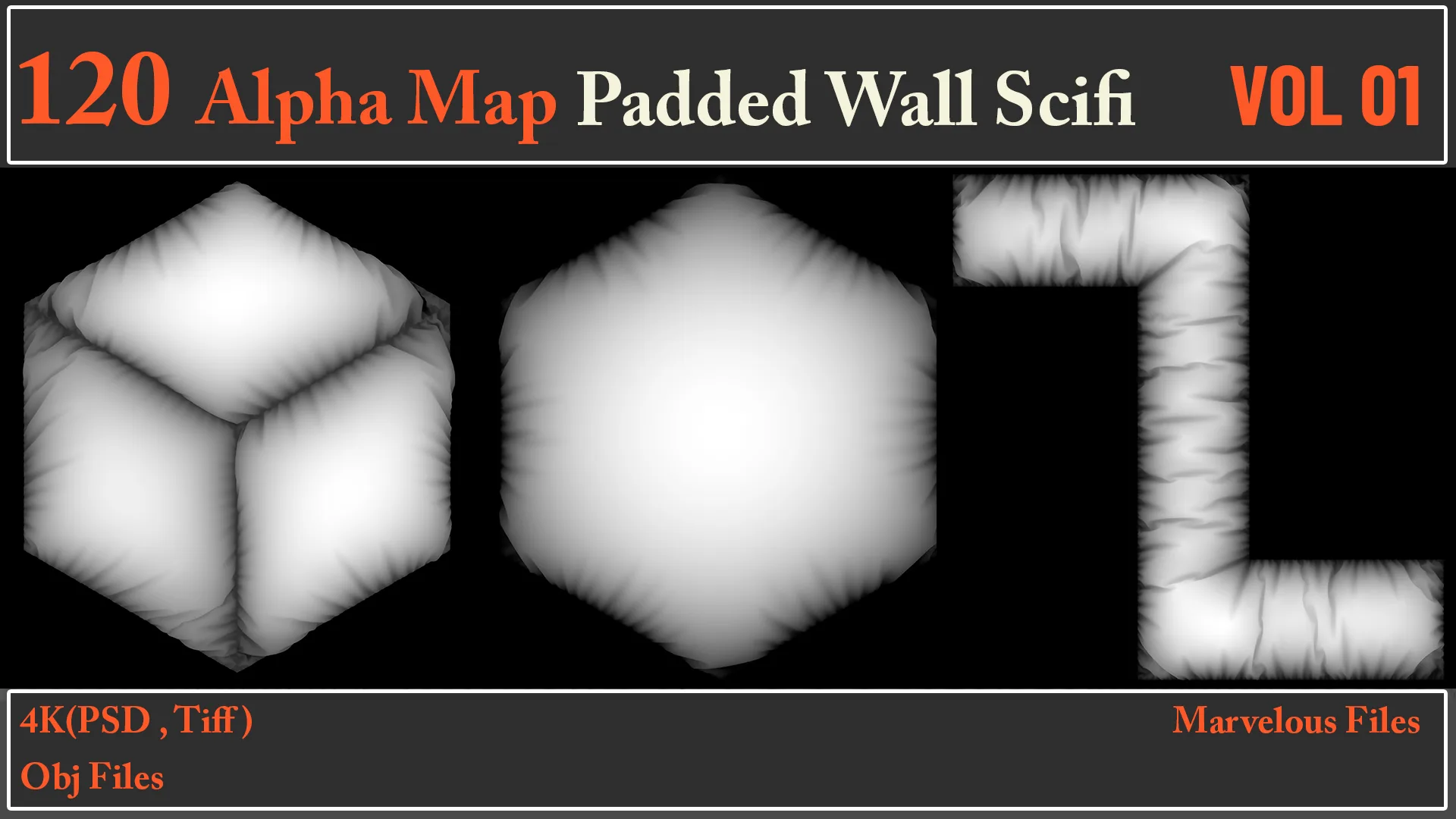 120 Alpha Maps Padded Wall SCIFI - FlippedNormals