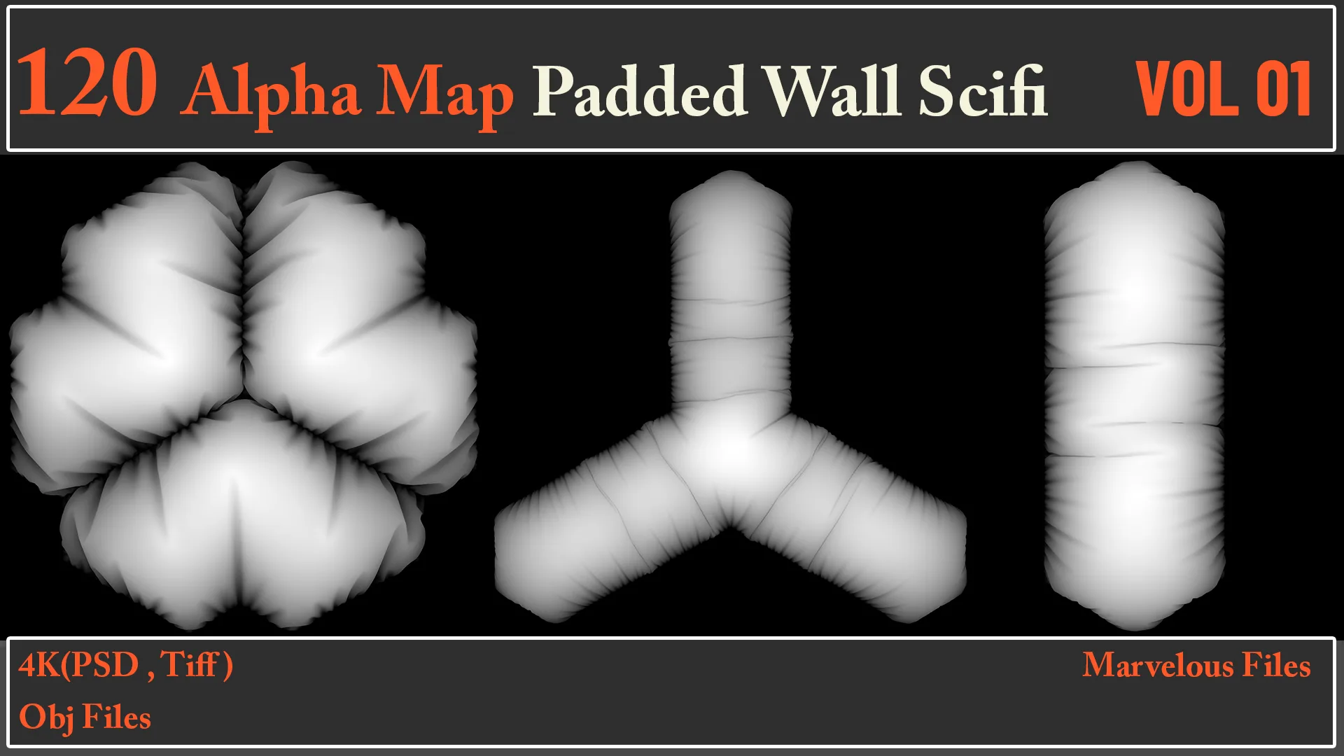 120 Alpha Maps Padded Wall SCIFI - FlippedNormals