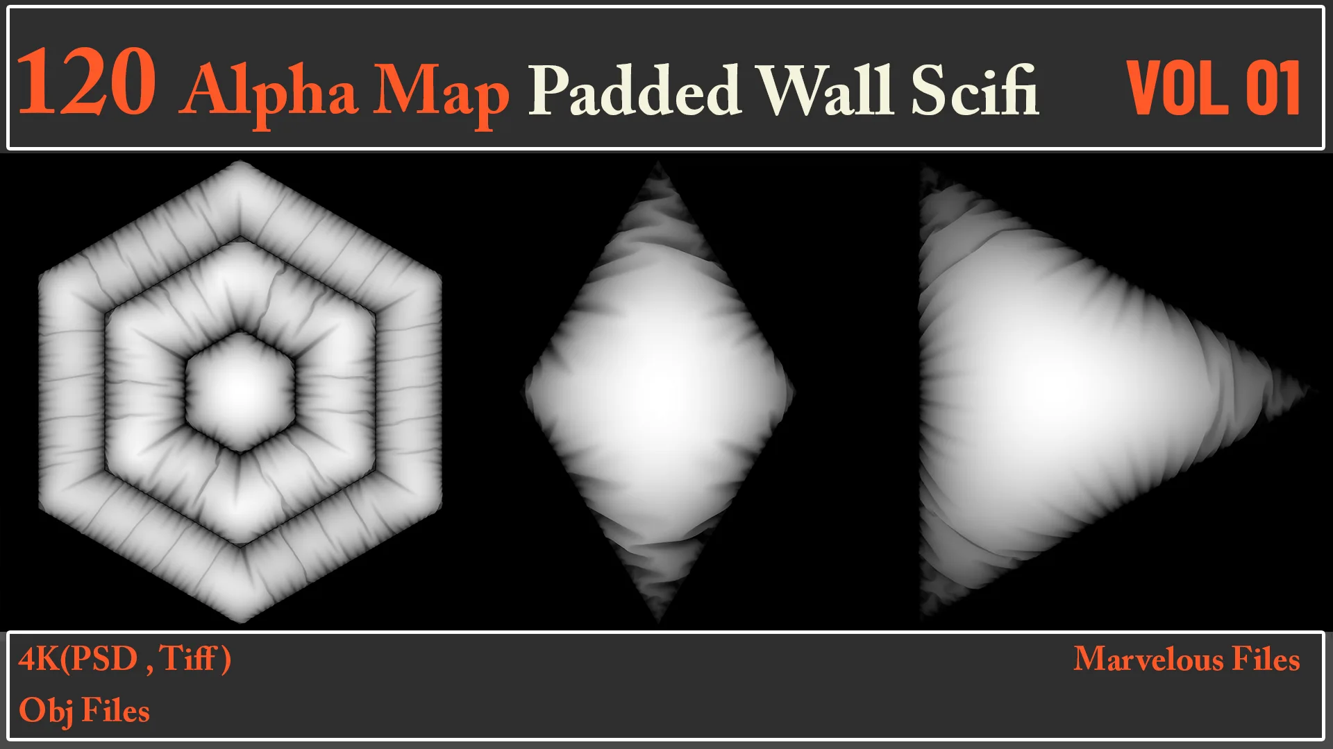 120 Alpha Maps Padded Wall SCIFI - FlippedNormals