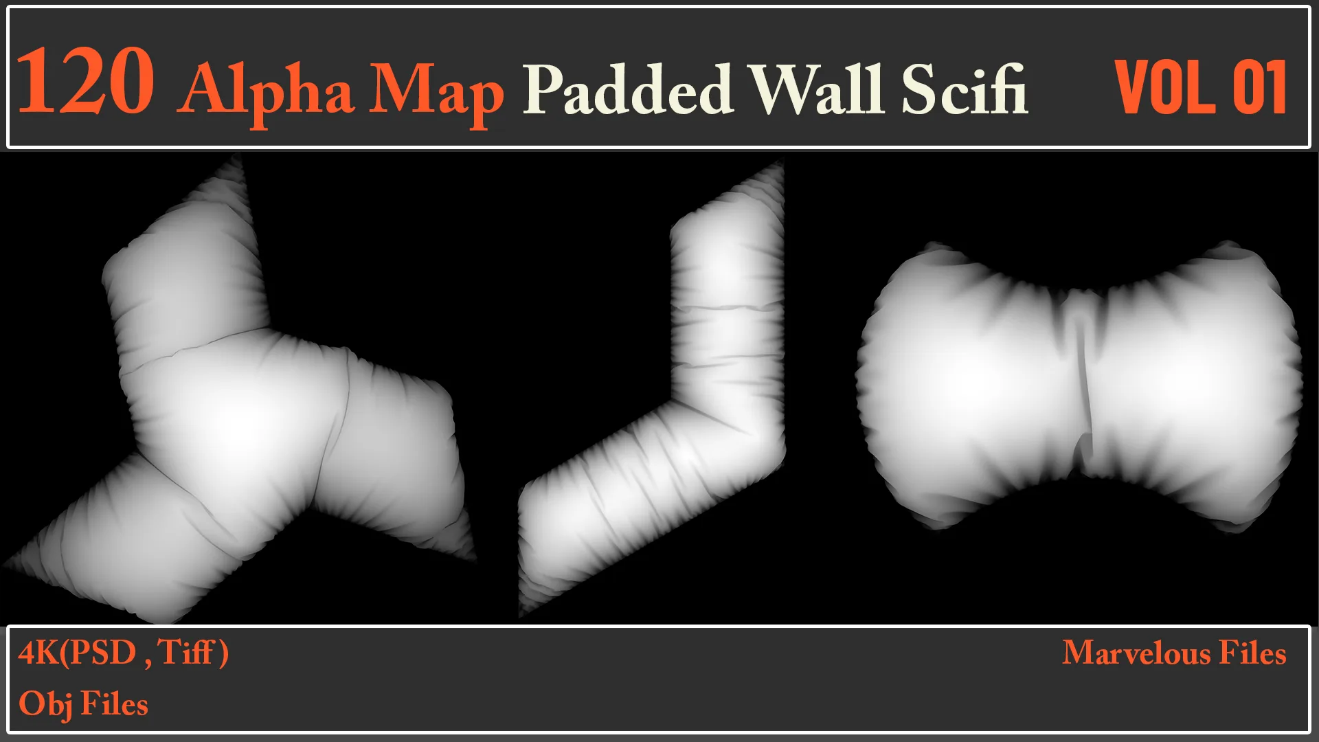 120 Alpha Maps Padded Wall SCIFI - FlippedNormals