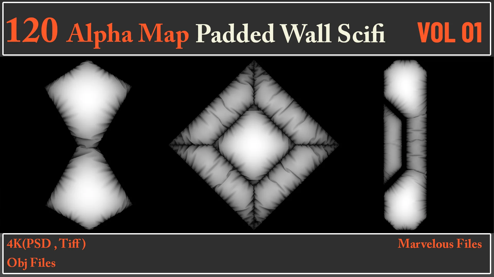 120 Alpha Maps Padded Wall SCIFI - FlippedNormals