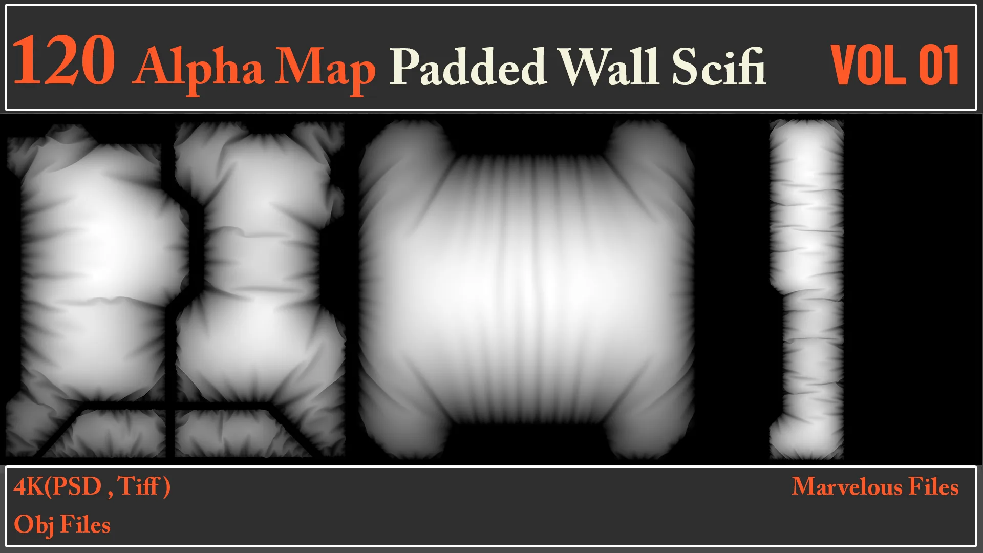 120 Alpha Maps Padded Wall SCIFI - FlippedNormals