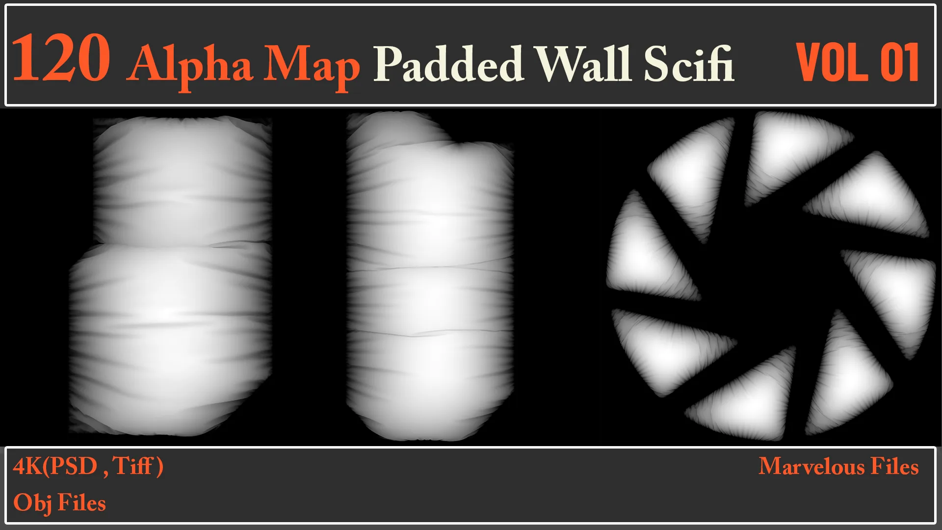 120 Alpha Maps Padded Wall SCIFI - FlippedNormals