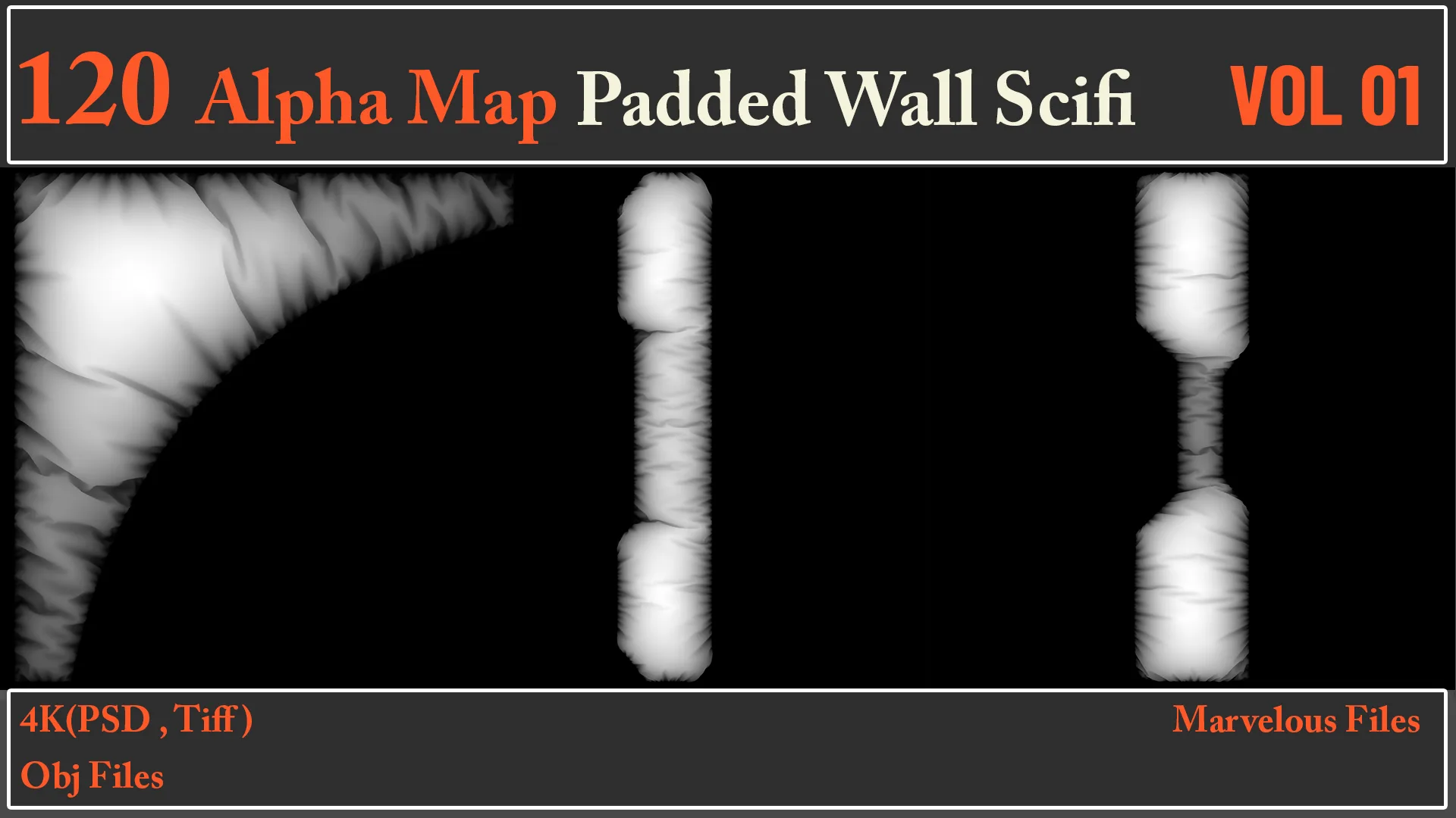 120 Alpha Maps Padded Wall SCIFI - FlippedNormals