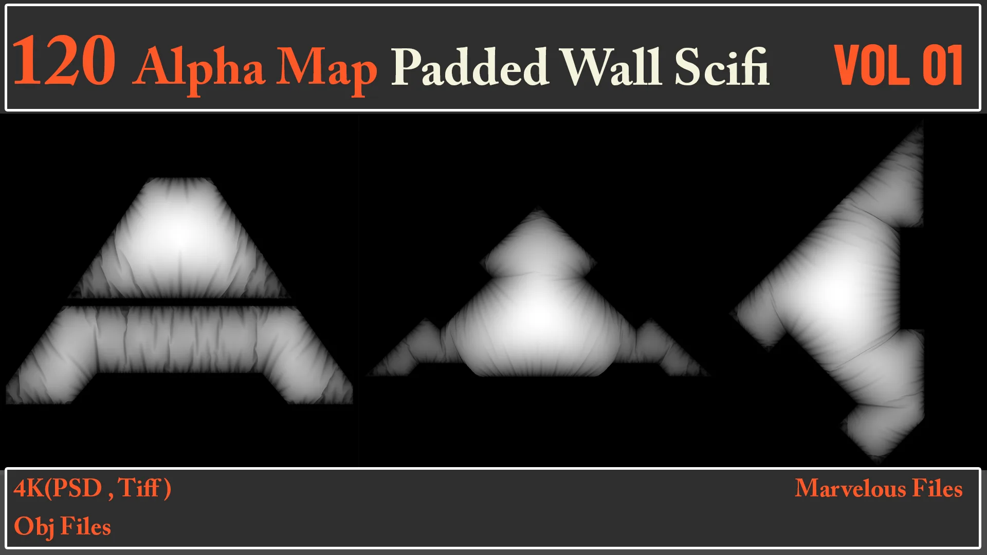 120 Alpha Maps Padded Wall SCIFI - FlippedNormals
