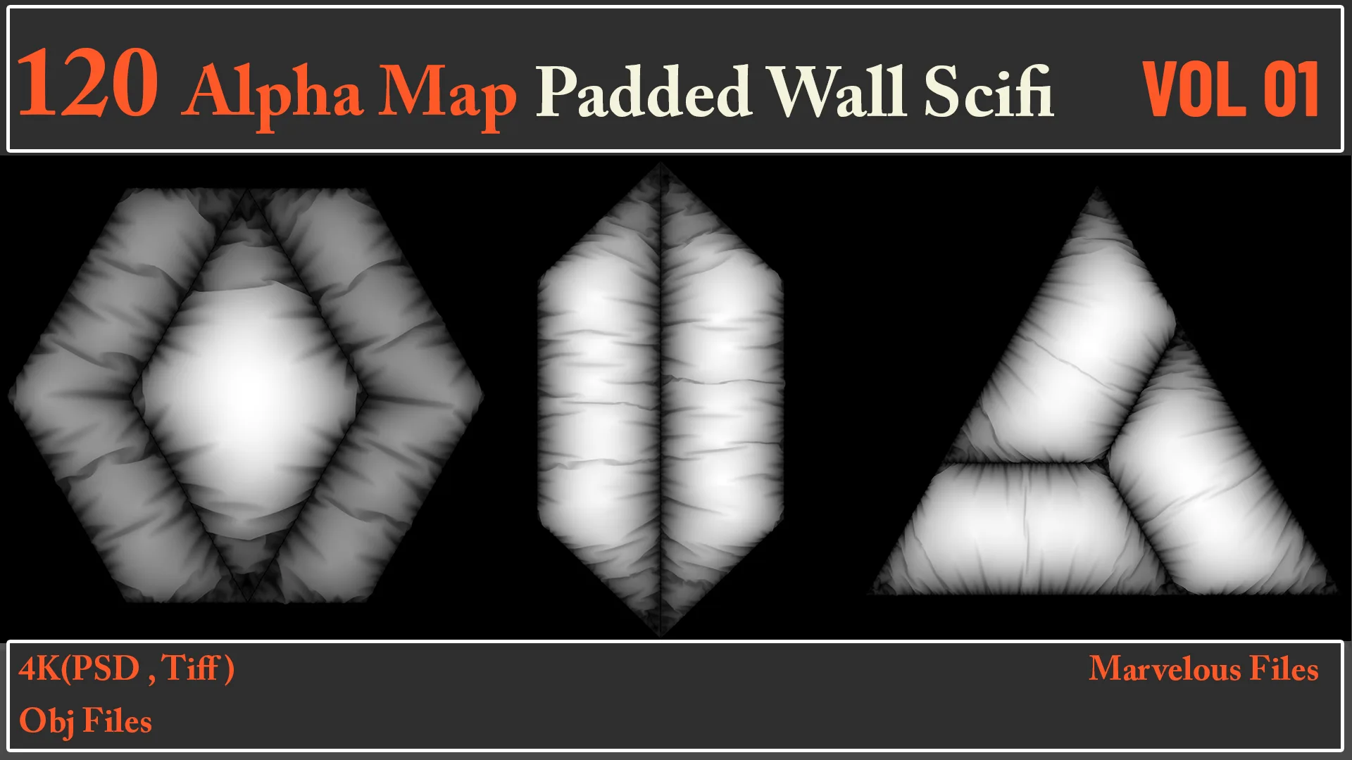 120 Alpha Maps Padded Wall SCIFI - FlippedNormals