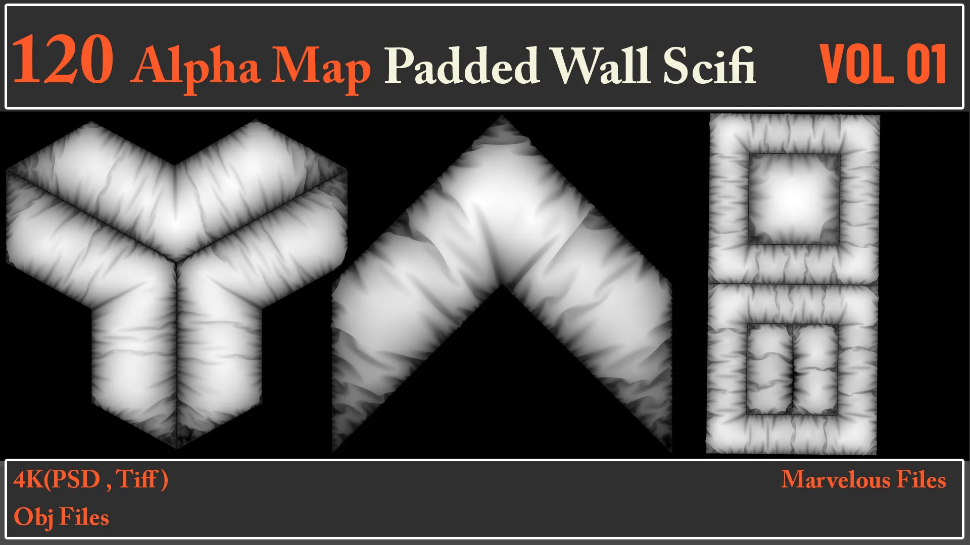 120 Alpha Maps Padded Wall SCIFI - FlippedNormals