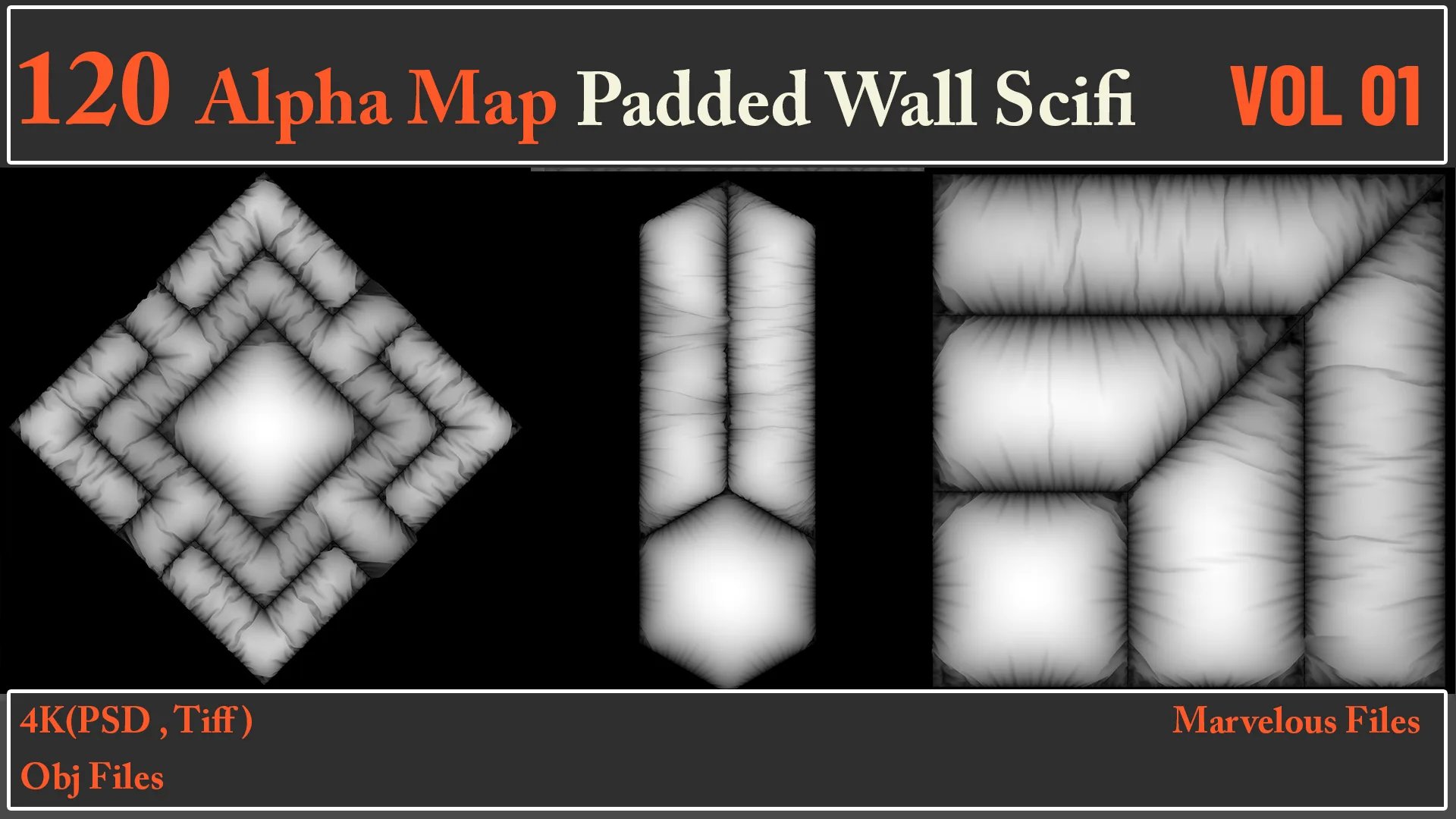 120 Alpha Maps Padded Wall SCIFI - FlippedNormals