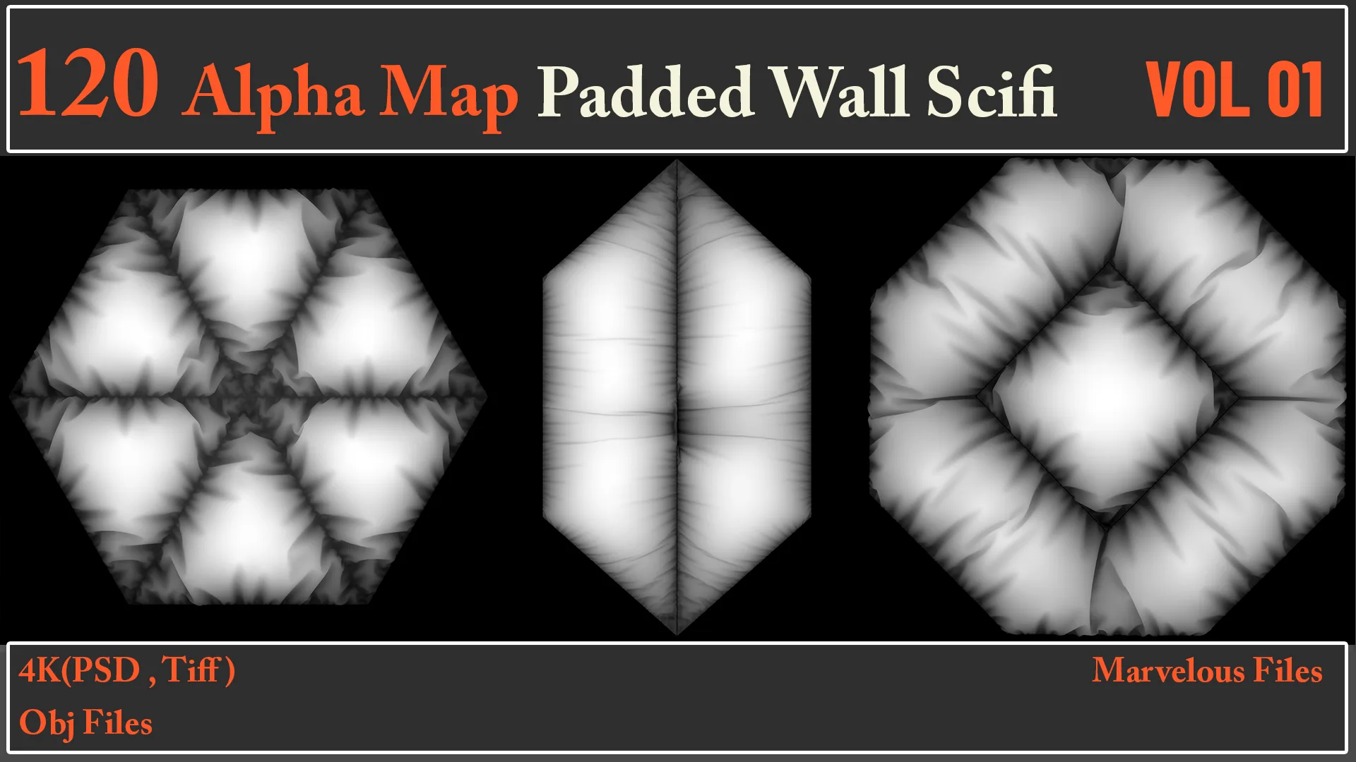 120 Alpha Maps Padded Wall SCIFI - FlippedNormals