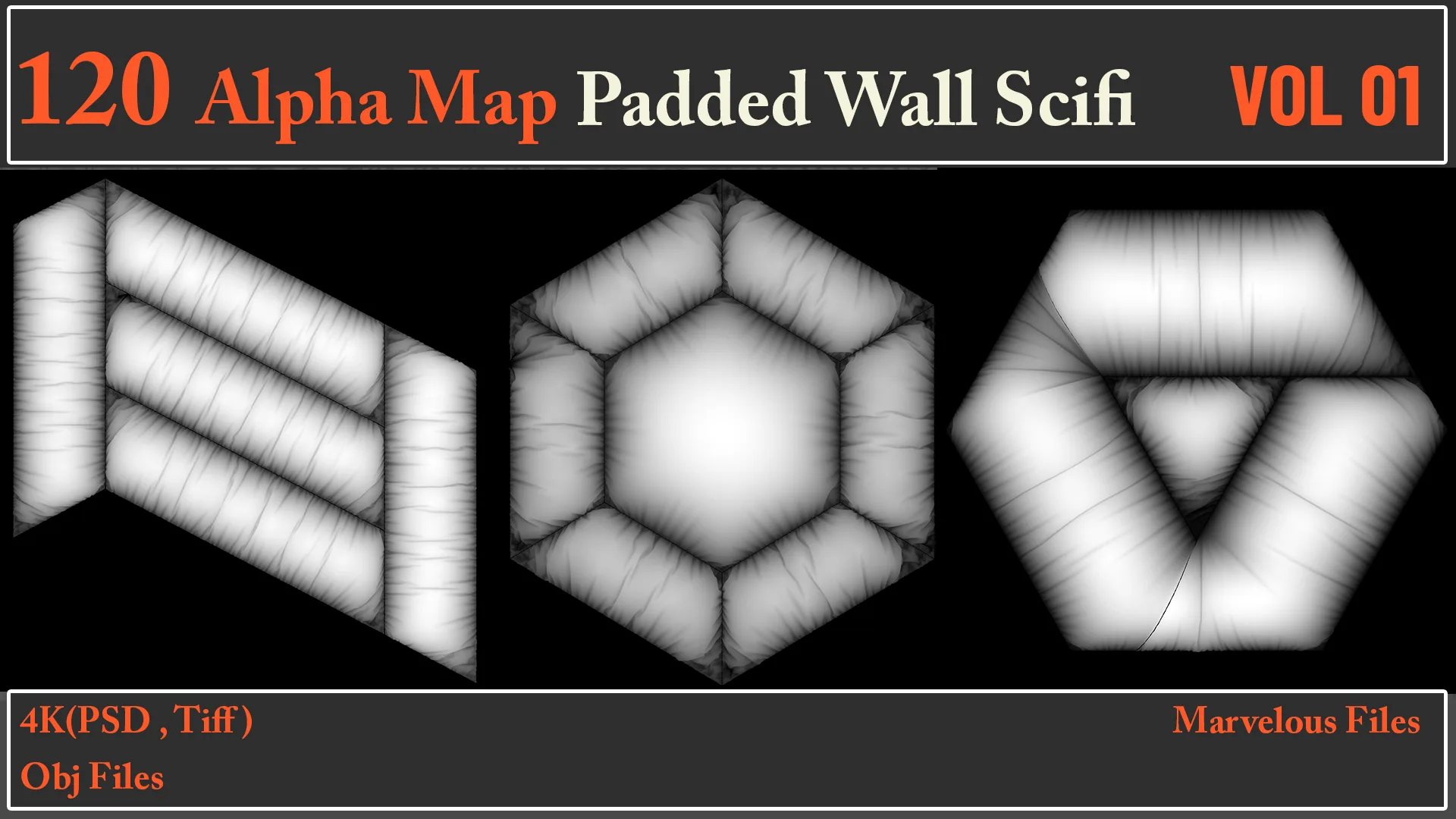 120 Alpha Maps Padded Wall SCIFI - FlippedNormals