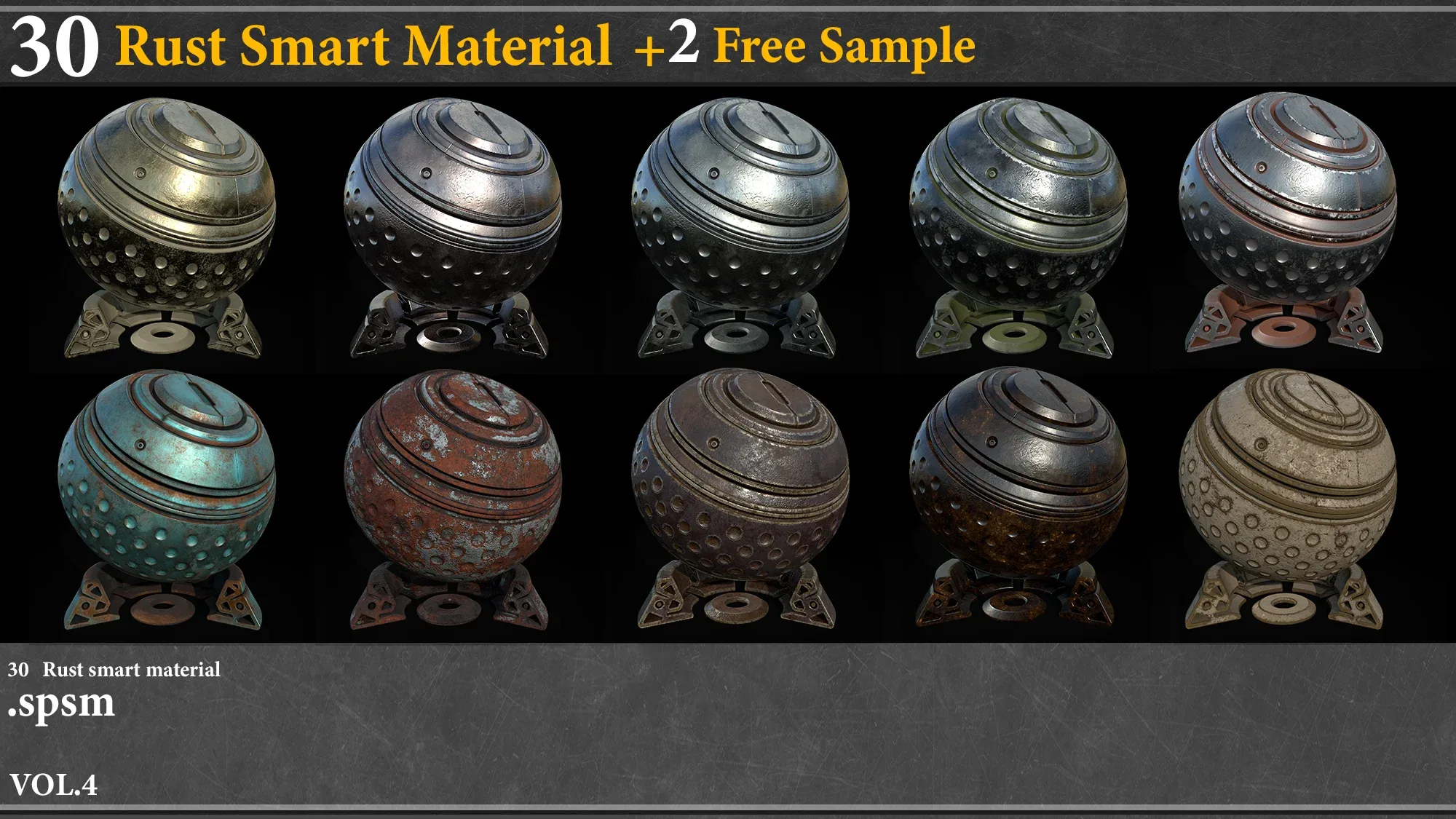 30 Rust Smart Material Vol.4 + - FlippedNormals