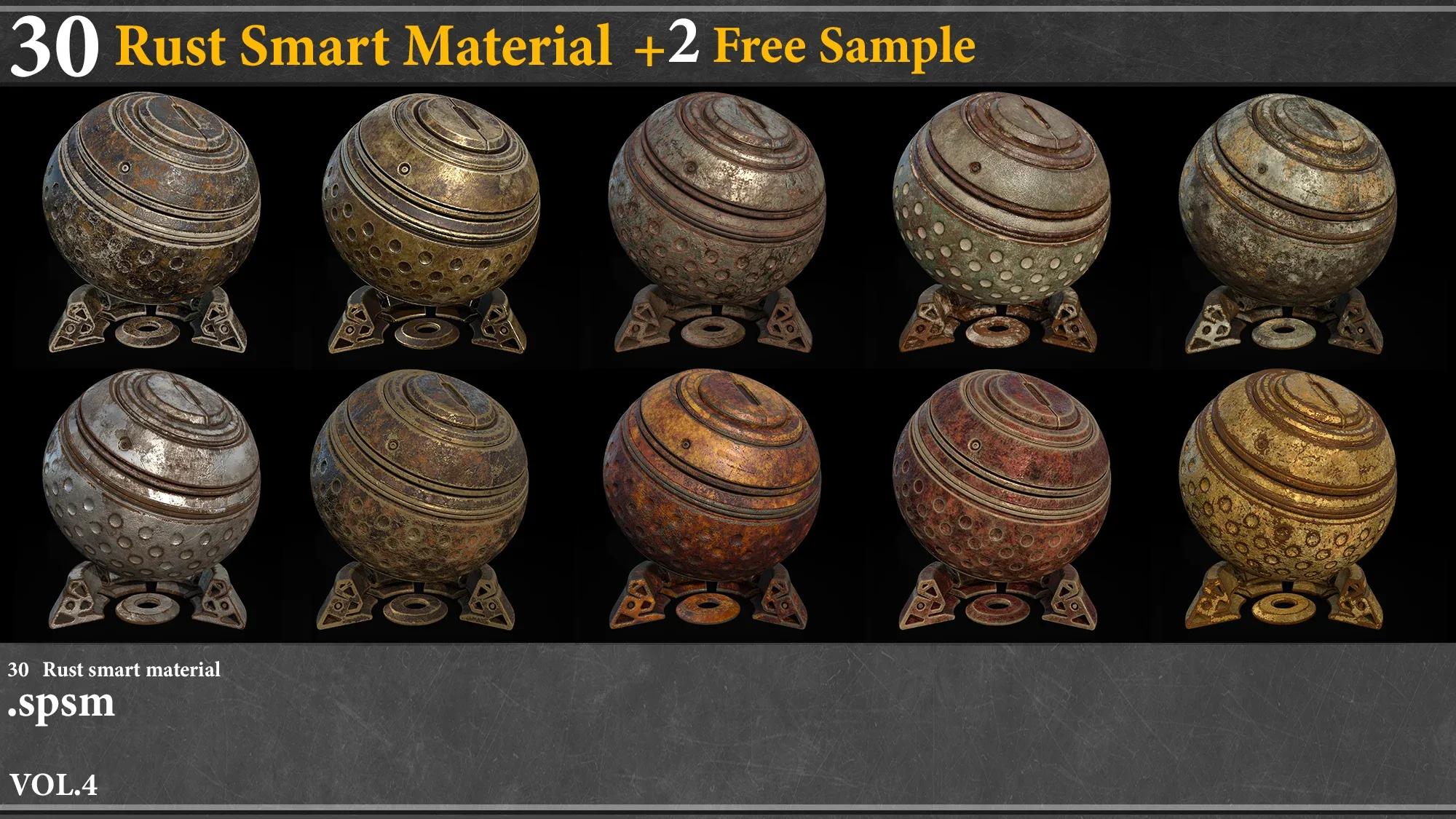 30 Rust Smart Material Vol.4 + - FlippedNormals