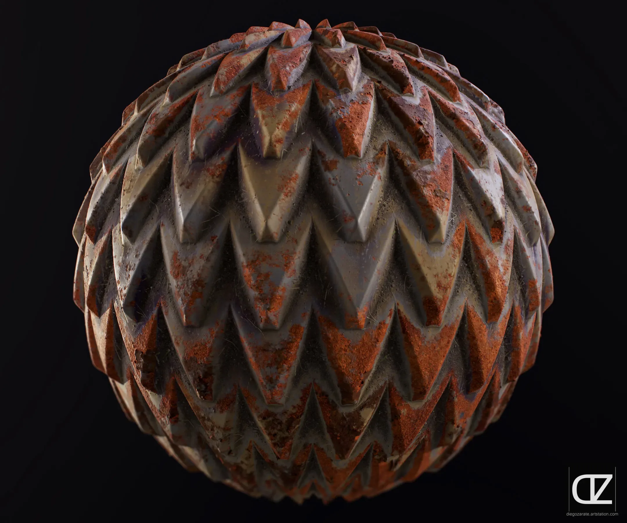 PBR - RUST METAL ROOF - 4K MATERIAL - FlippedNormals