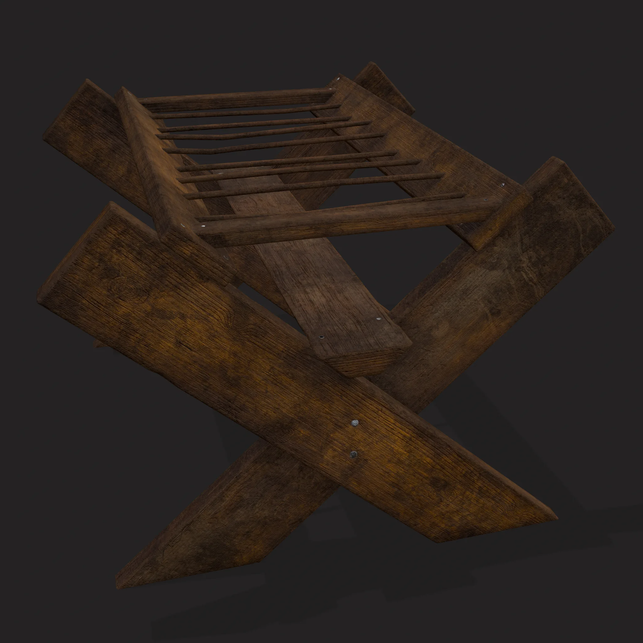 Rustic Medieval Dishes Rack - FlippedNormals