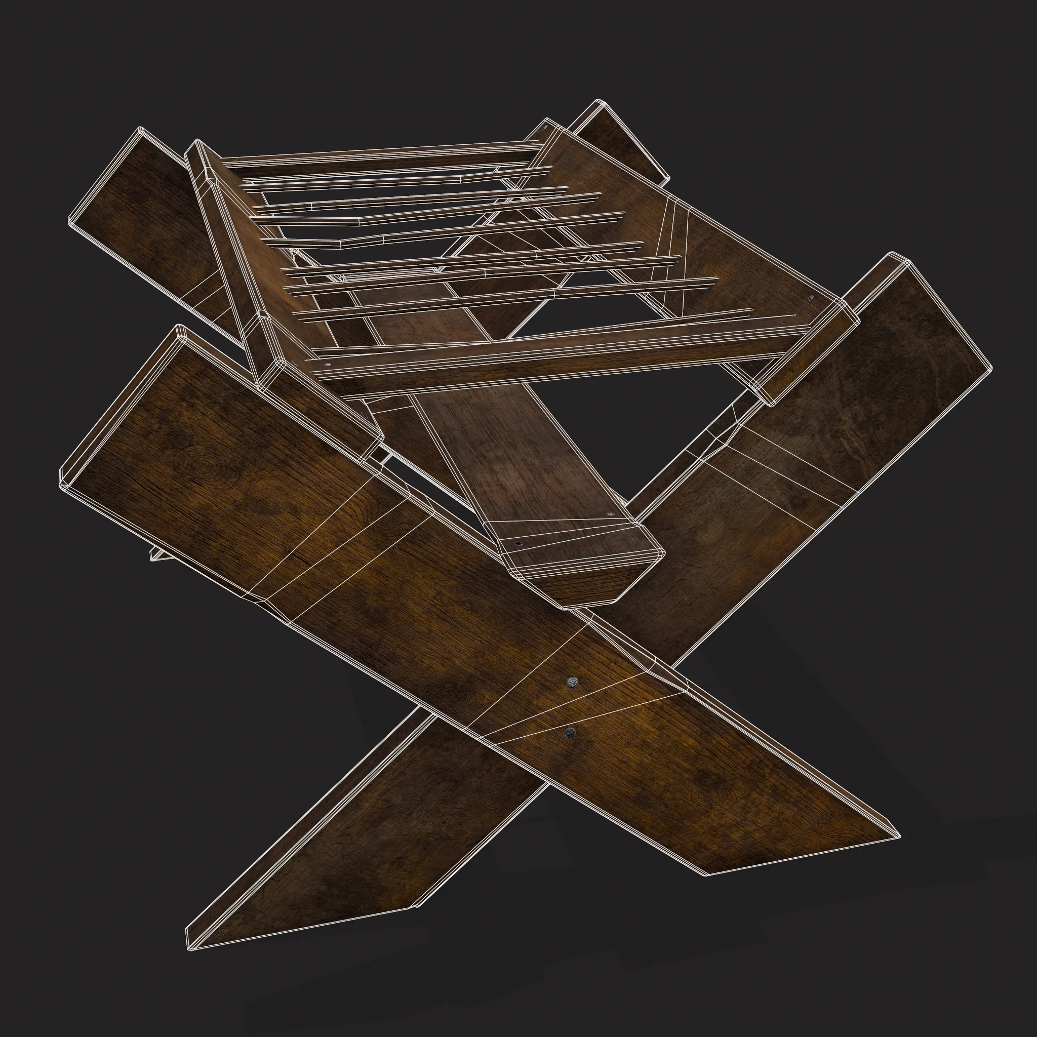 Rustic Medieval Dishes Rack - FlippedNormals