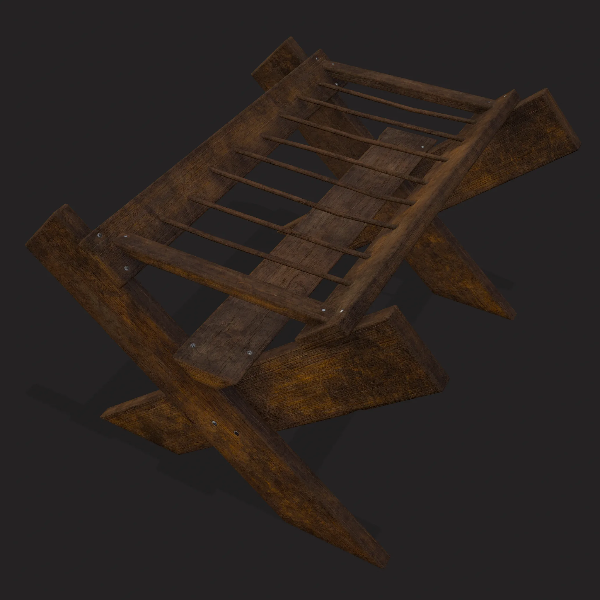 Rustic Medieval Dishes Rack - FlippedNormals