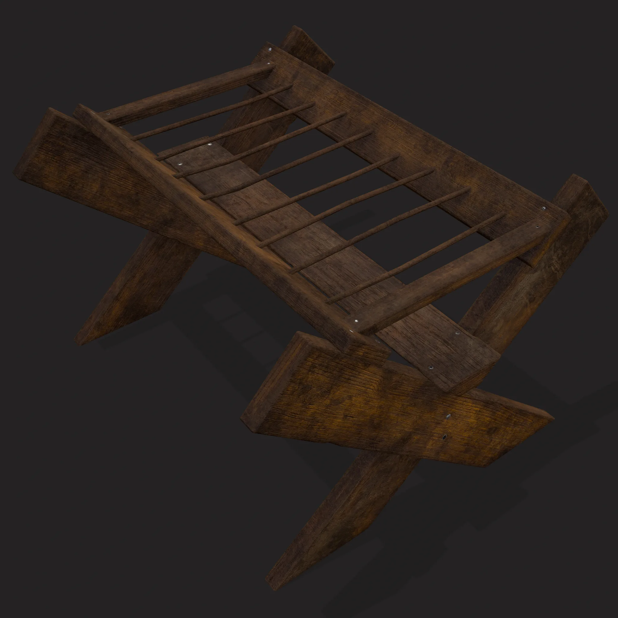 Rustic Medieval Dishes Rack - FlippedNormals
