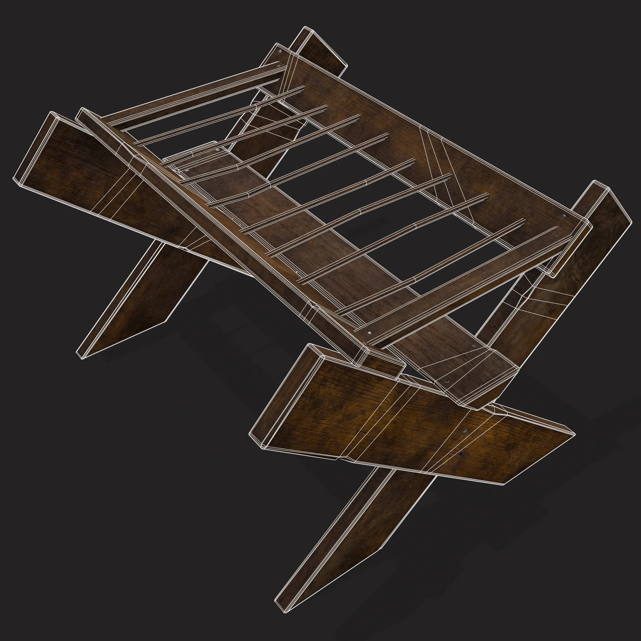 Rustic Medieval Dishes Rack - FlippedNormals