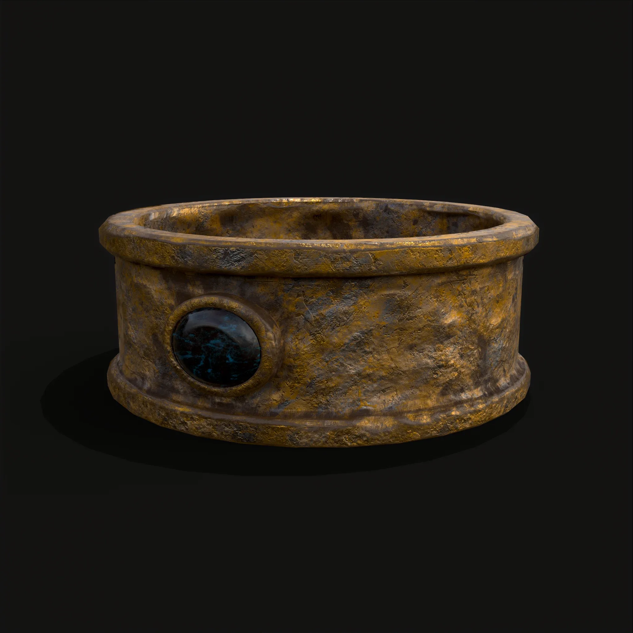 Rustic Medieval Viking Gemmed Ring - FlippedNormals