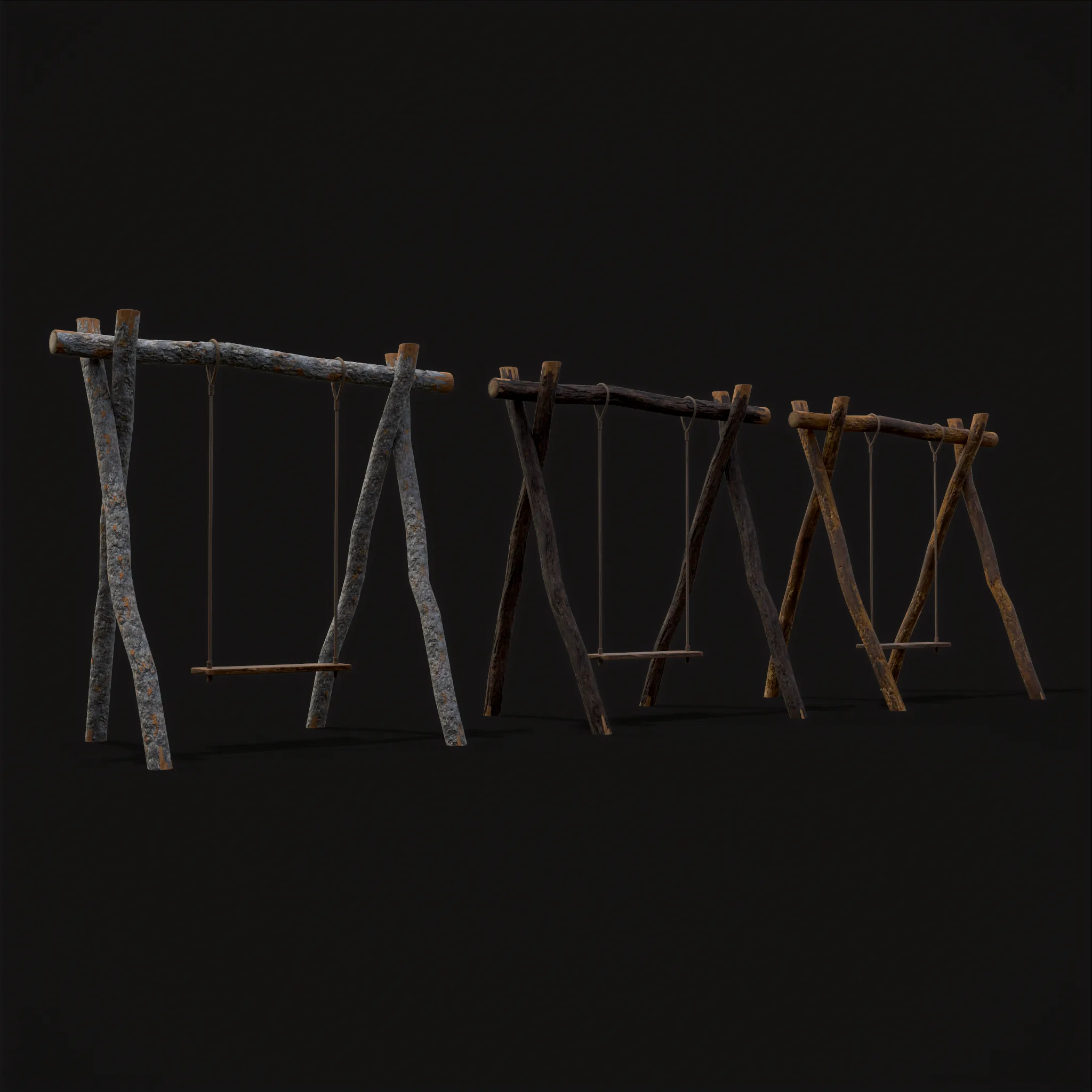 Rustic Log Rope Swing - FlippedNormals