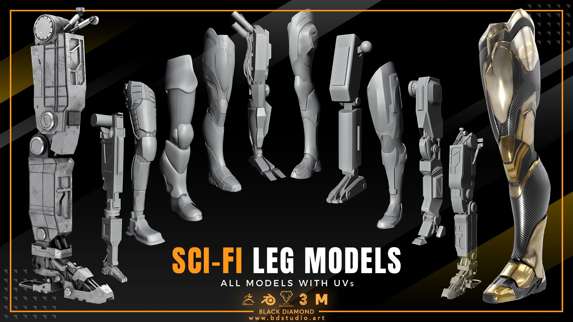 SCI-FI LEG MODELS - FlippedNormals