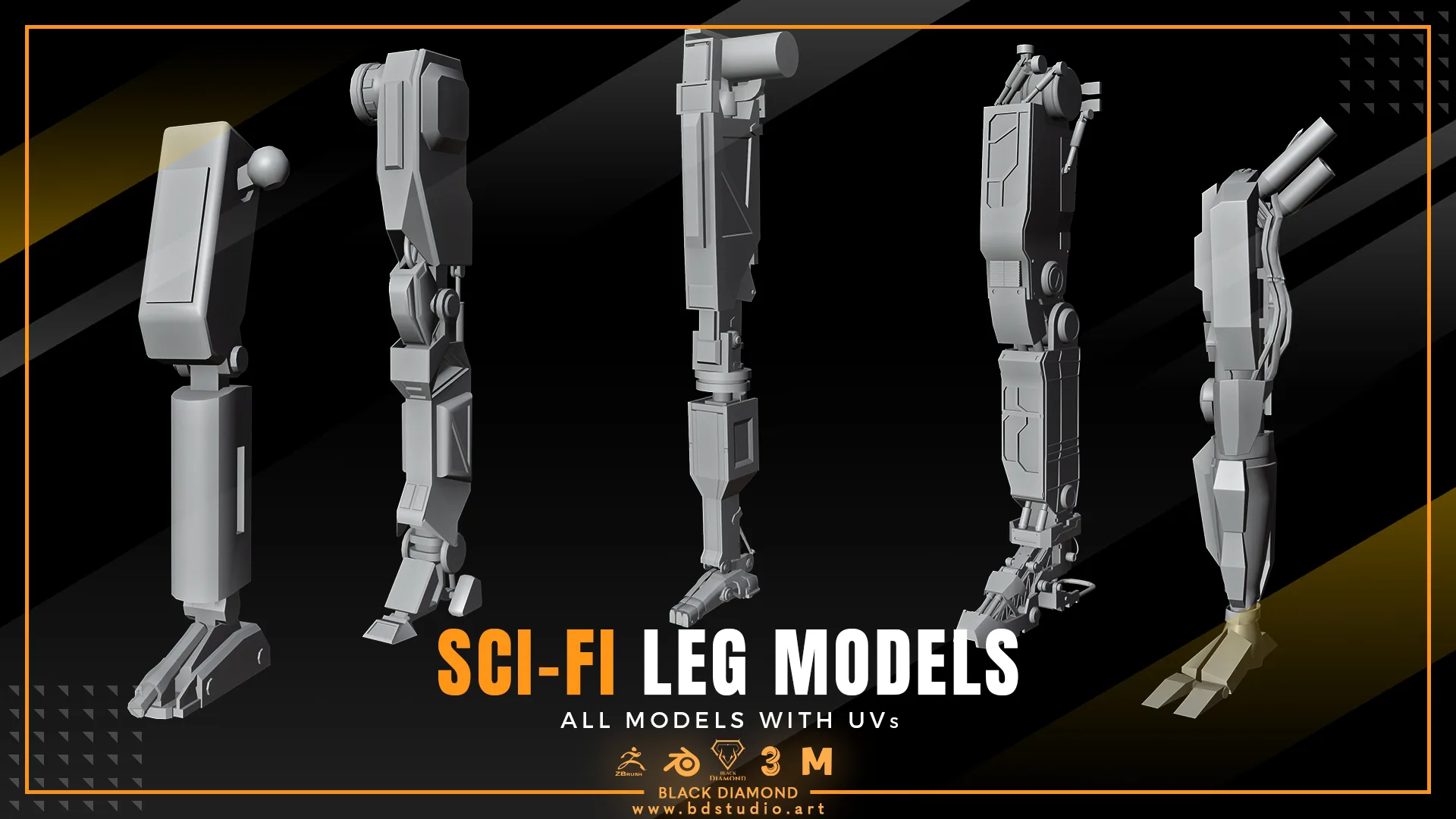 SCI-FI LEG MODELS - FlippedNormals