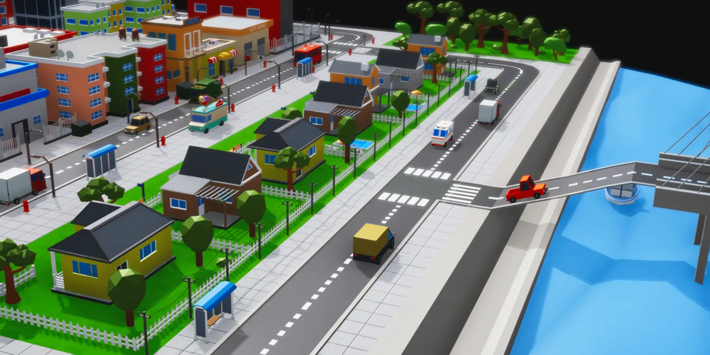 Low Poly City - FlippedNormals