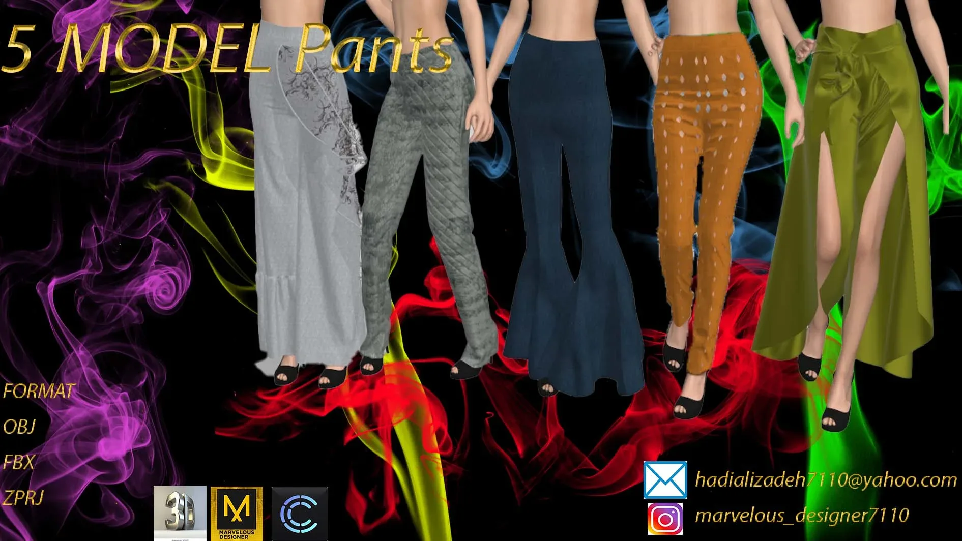 5 model pants women - FlippedNormals