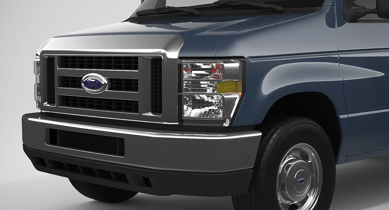 Ford E-Series E-350 Passenger Van - FlippedNormals