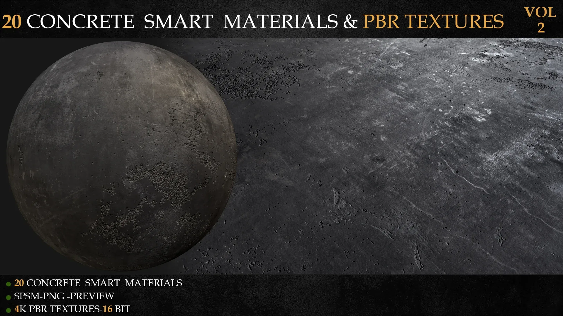 20 CONCRETE SMART MATERIALS & PBR - FlippedNormals