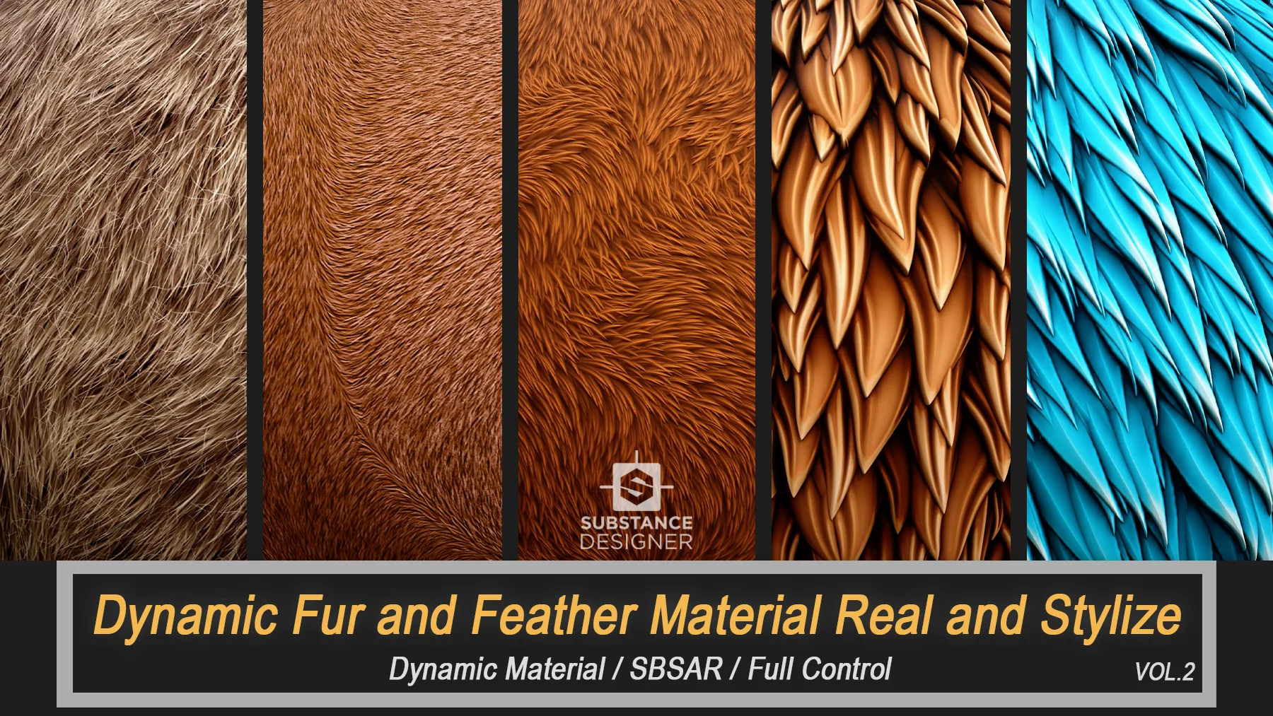 Dynamic Fur and Feather Material - FlippedNormals