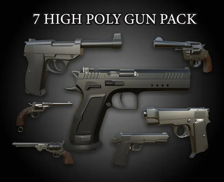 7 High Poly Gun Pack - FlippedNormals