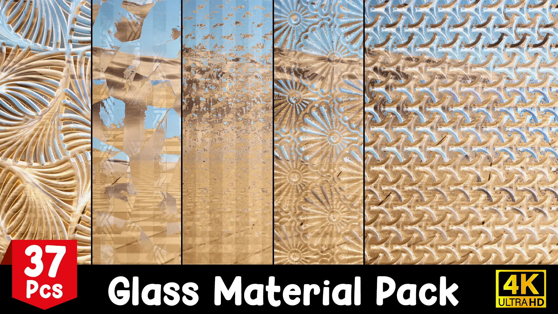 4K Pbr Glass Material Pack - FlippedNormals 4K Pbr Glass Material Pack - FlippedNormals