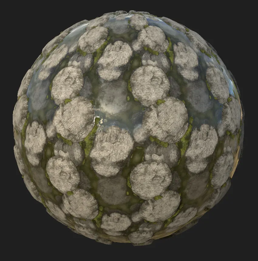 Mossy Stone Material - FlippedNormals