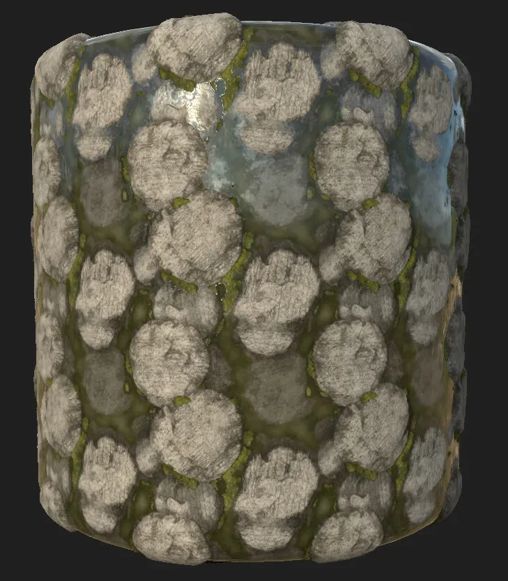 Mossy Stone Material - FlippedNormals