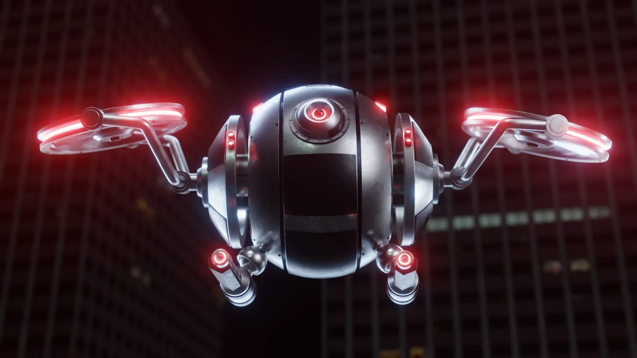 Sci-Fi Security Drone (Blender) - FlippedNormals