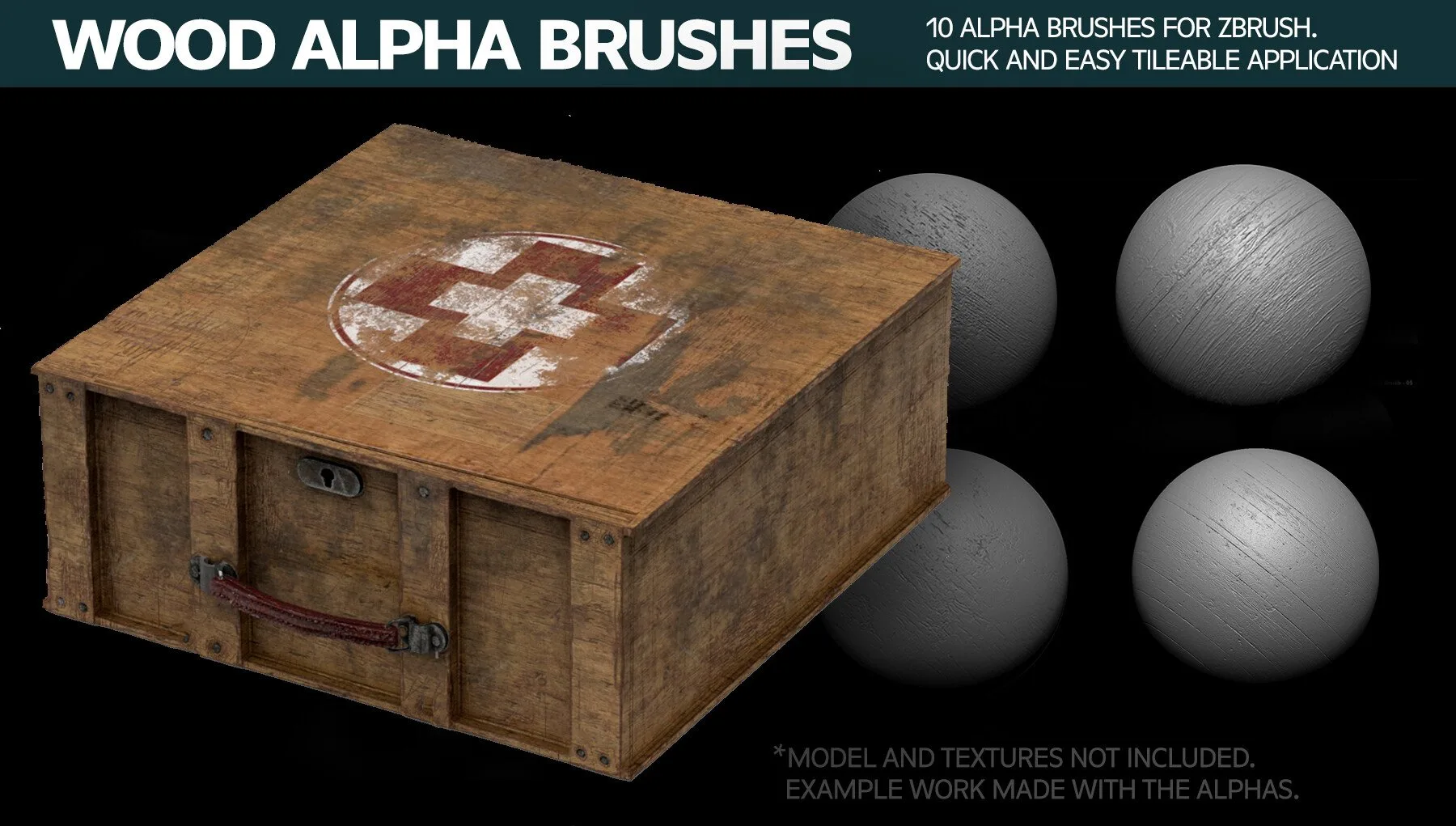Wood Alpha Brushes for Zbrush - FlippedNormals