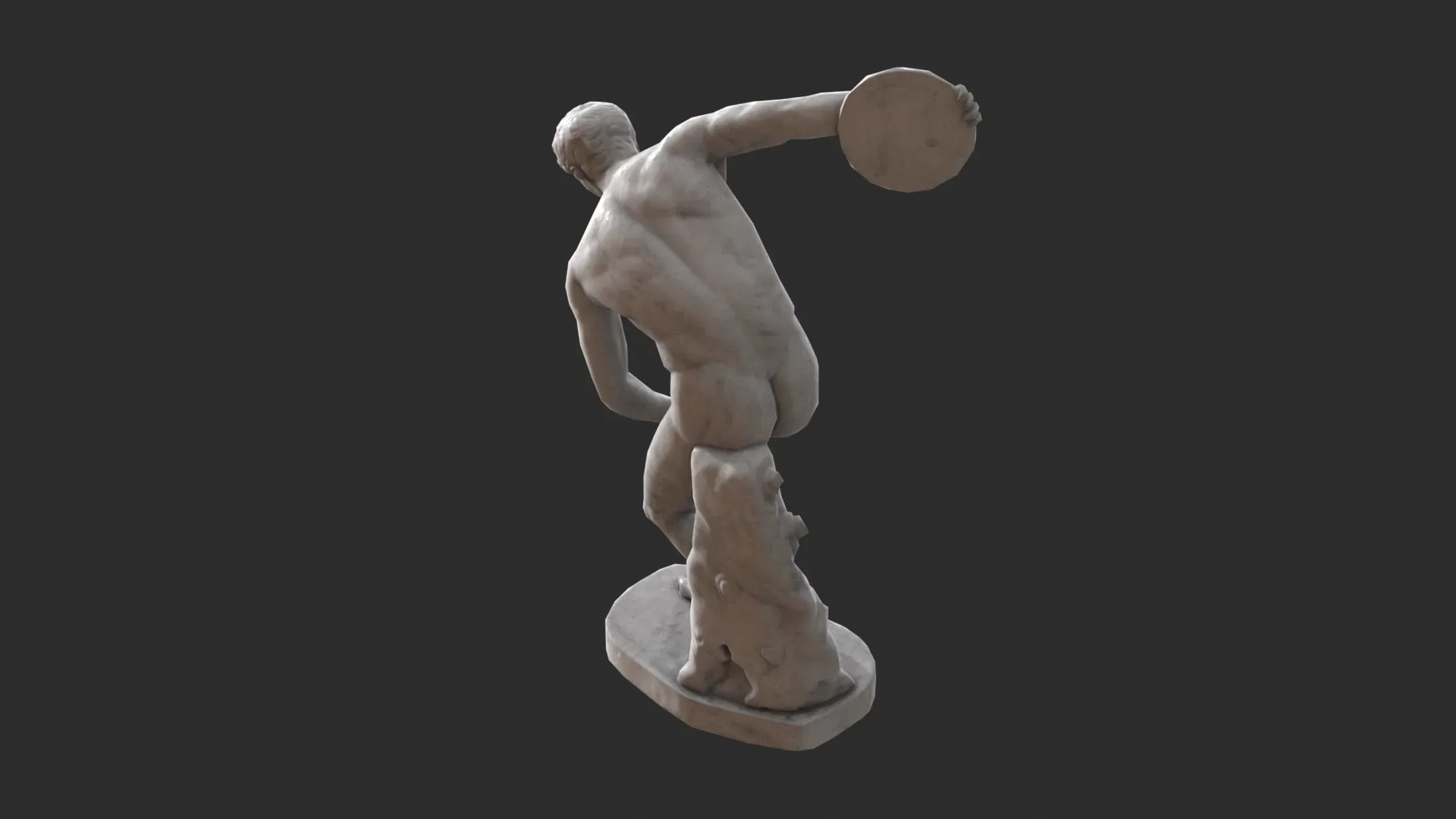 Discobolus Statue - Granite - FlippedNormals