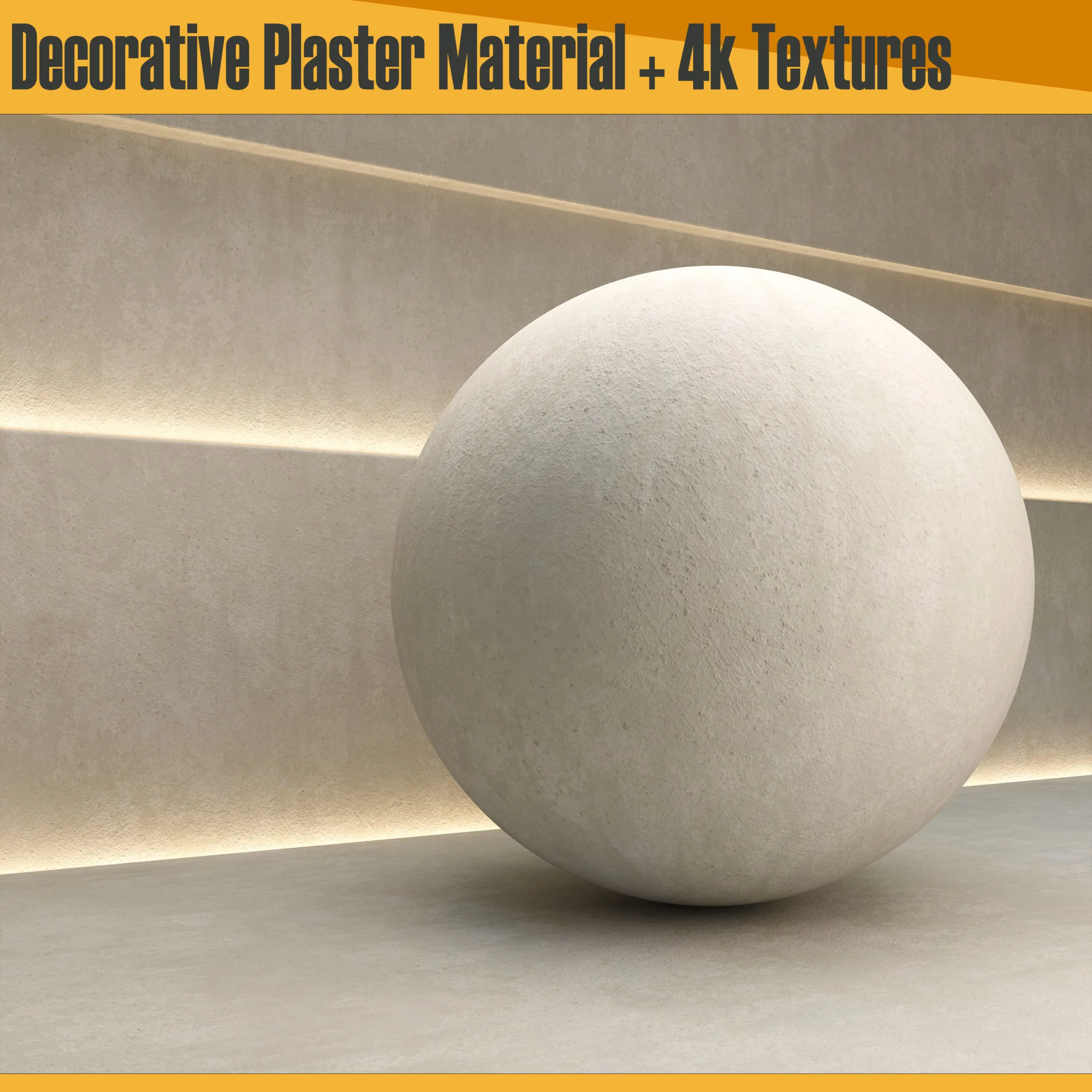Decorative Plaster Material + 4k - FlippedNormals