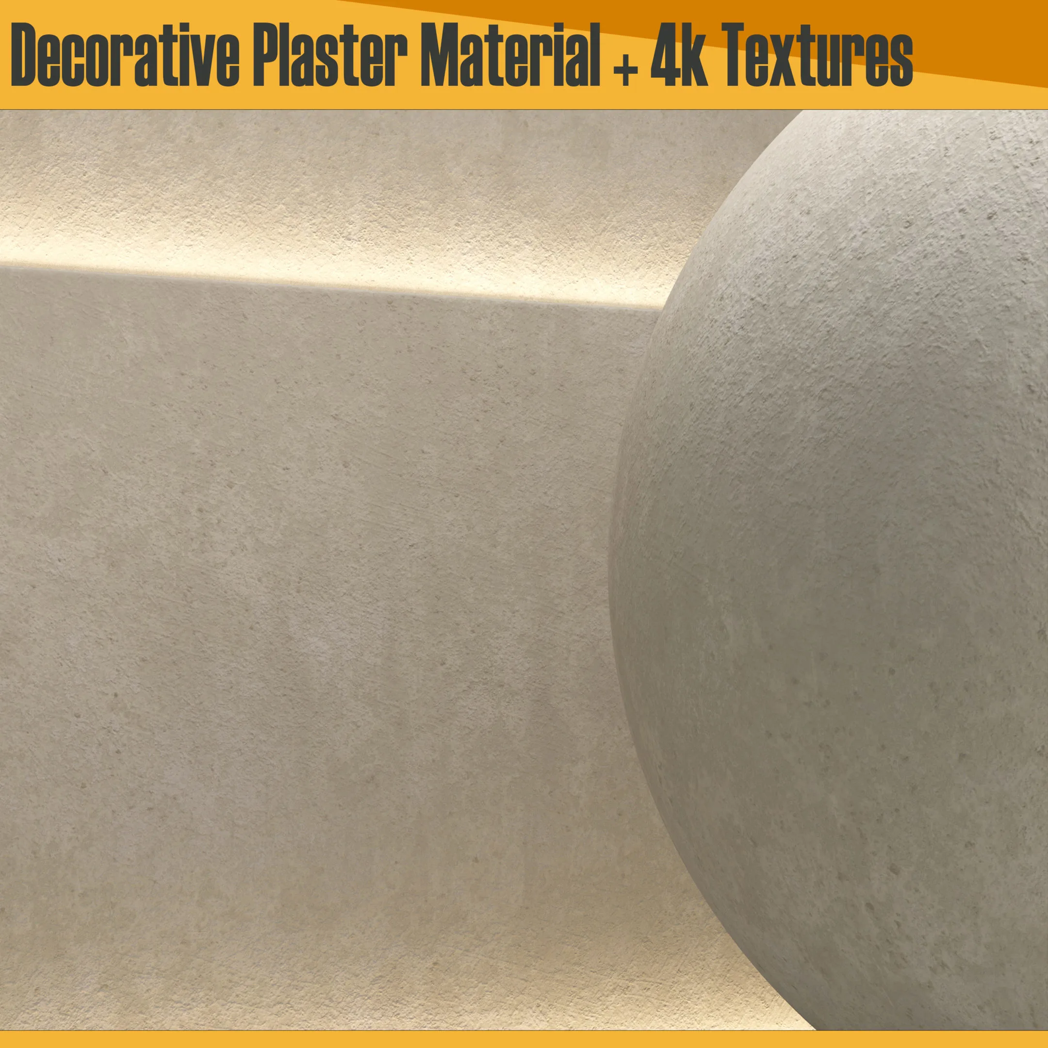 Decorative Plaster Material + 4k - FlippedNormals