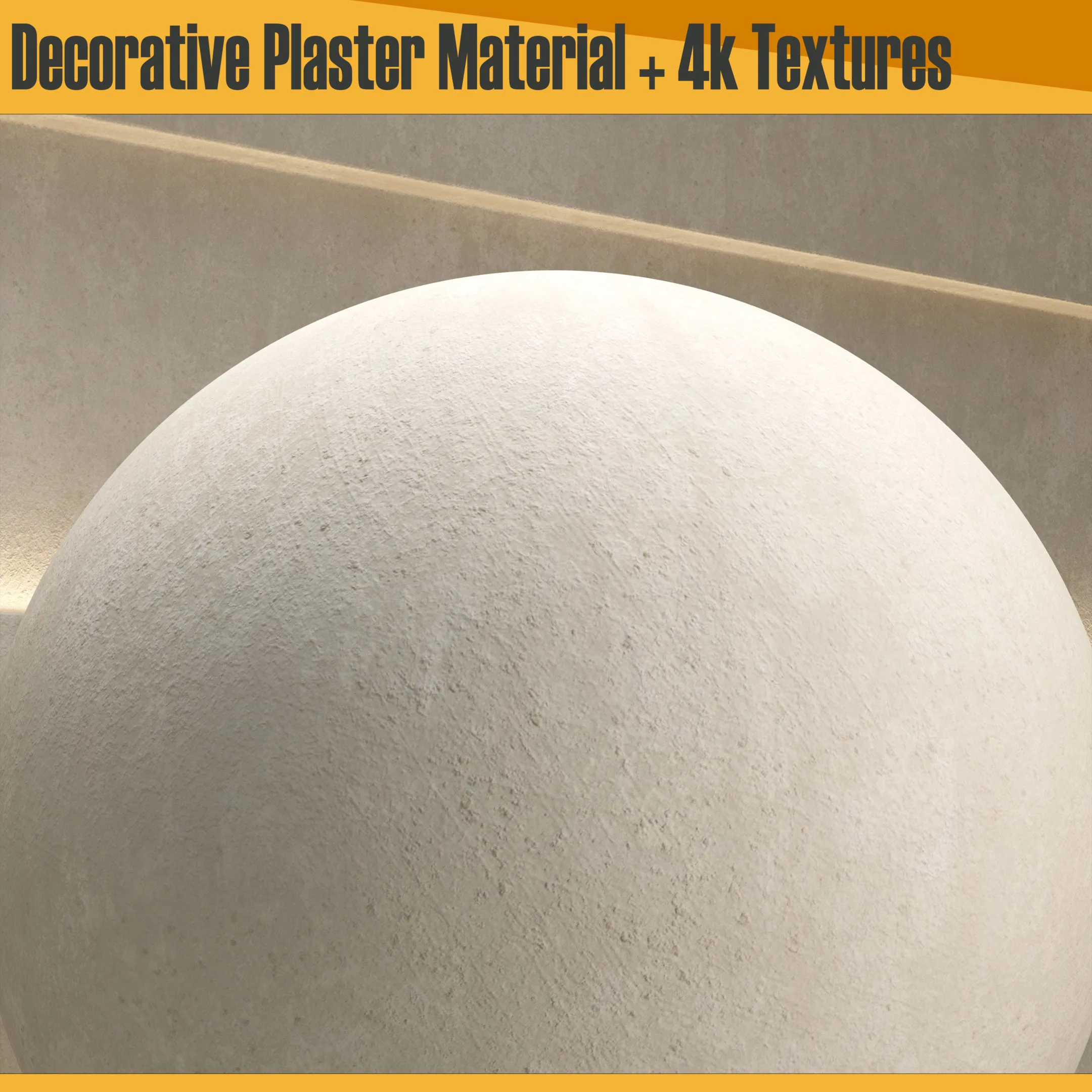 Decorative Plaster Material + 4k - FlippedNormals
