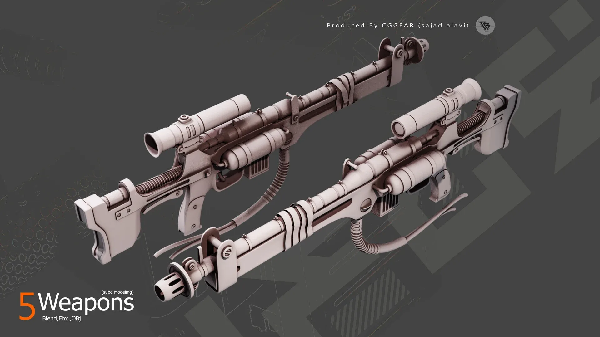 gun(weapon) 3d model - FlippedNormals