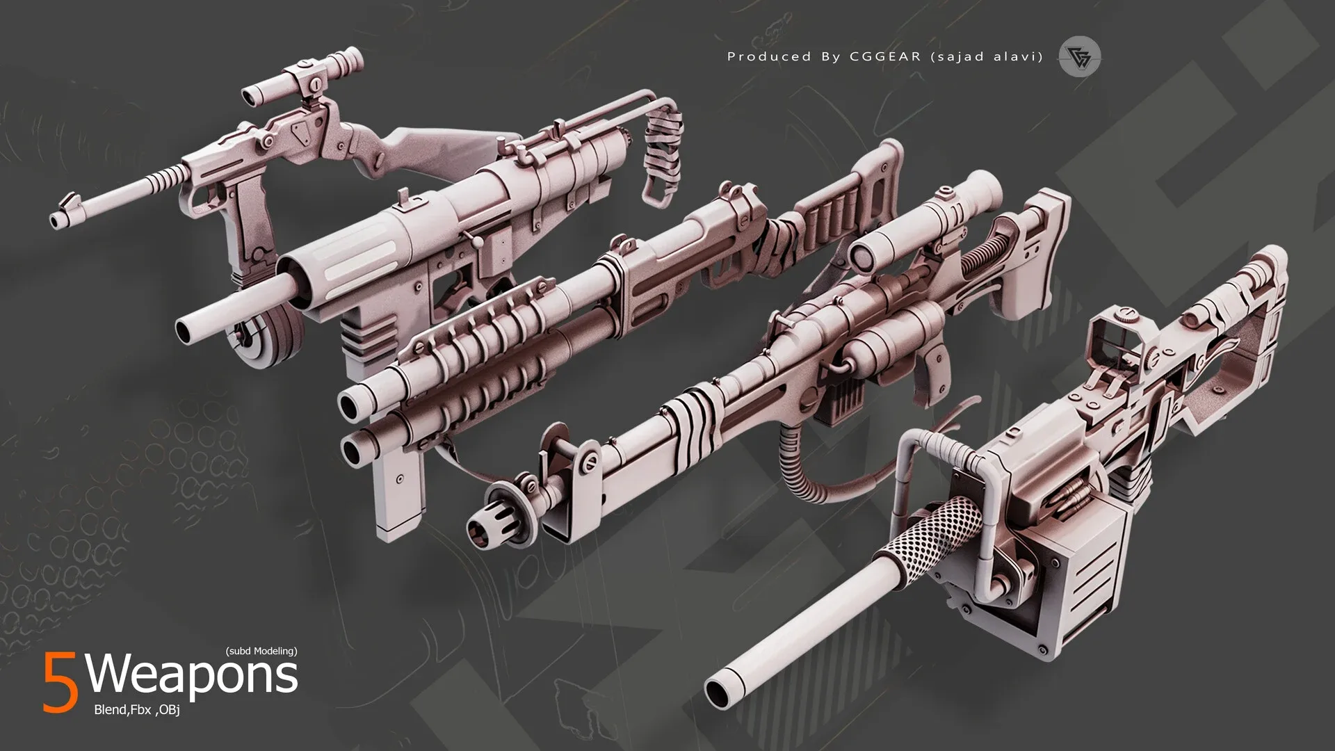 gun(weapon) 3d model - FlippedNormals