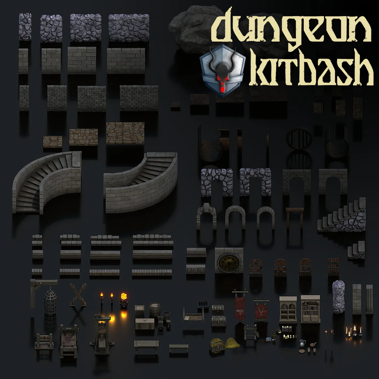 Dungeon Pack & Dungeon Prop Pack - FlippedNormals